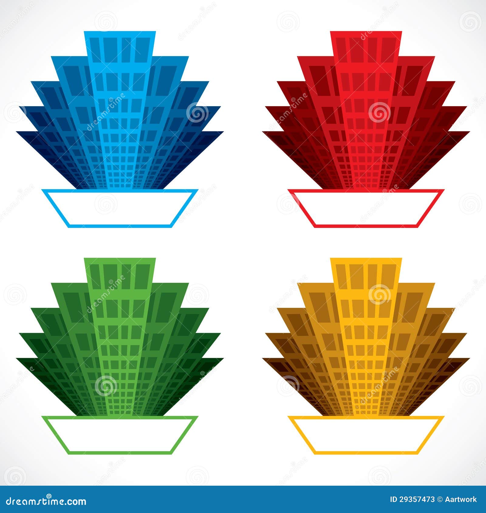 Colorful building icon stock vector. Illustration of agency - 29357473