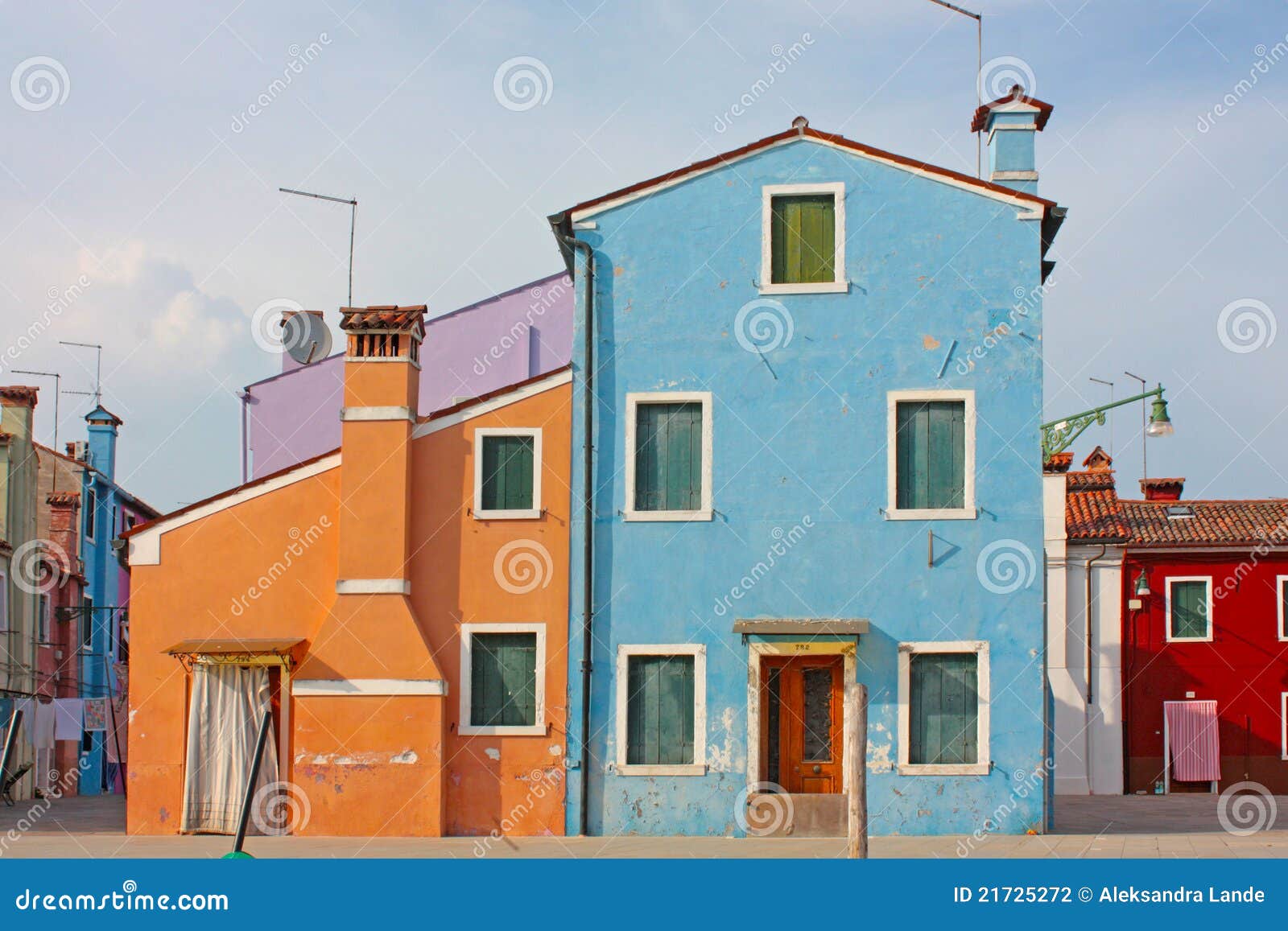 Colorful Buildings of Burano Island Stock Photo - Image of bright ...