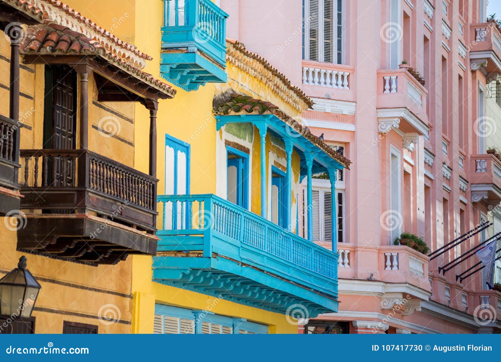 Colorful Buildings, Havana, Cuba Stock Photo - Image of facade ...