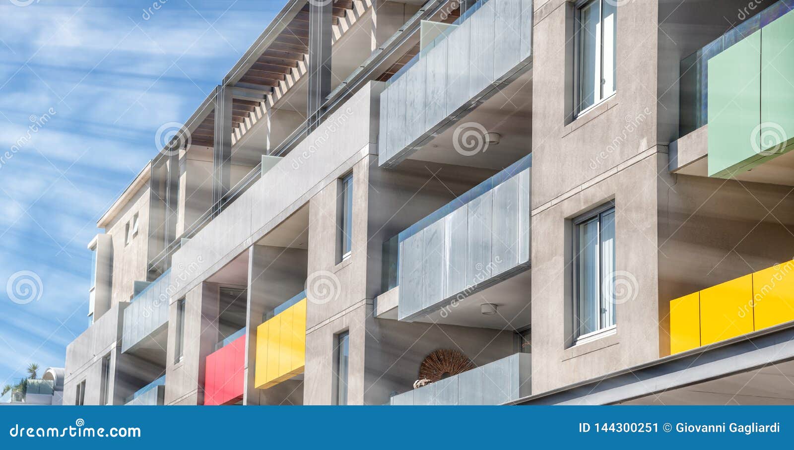 Colorful Buildings Illuminated by Light Sun Rays Stock Image - Image of ...