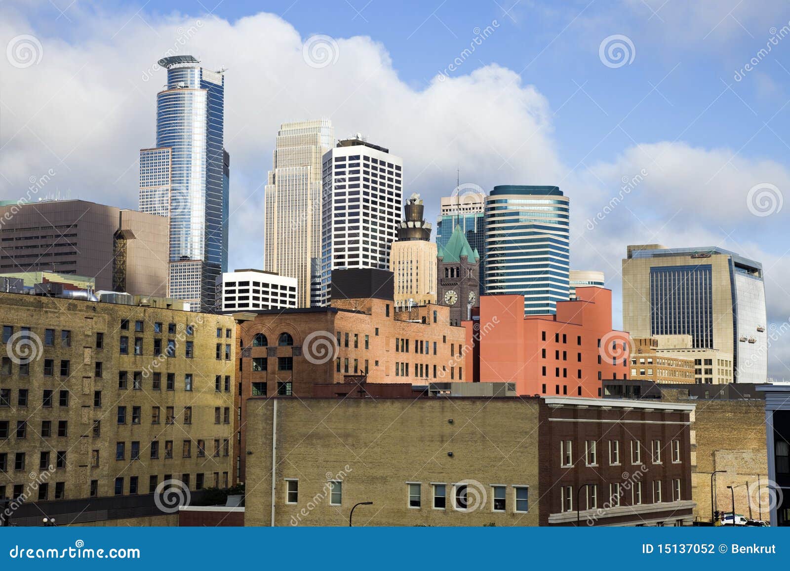 Colorful Buildings in Minneapolis Stock Photo - Image of buildings ...