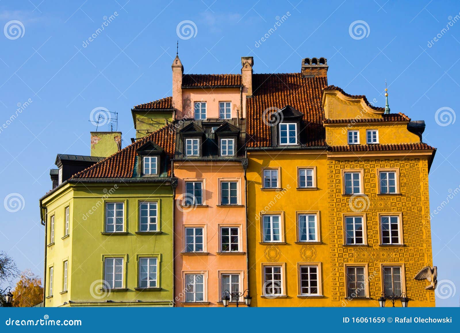 Colorful Buildings in Warsaw Stock Image - Image of historic, tourism ...