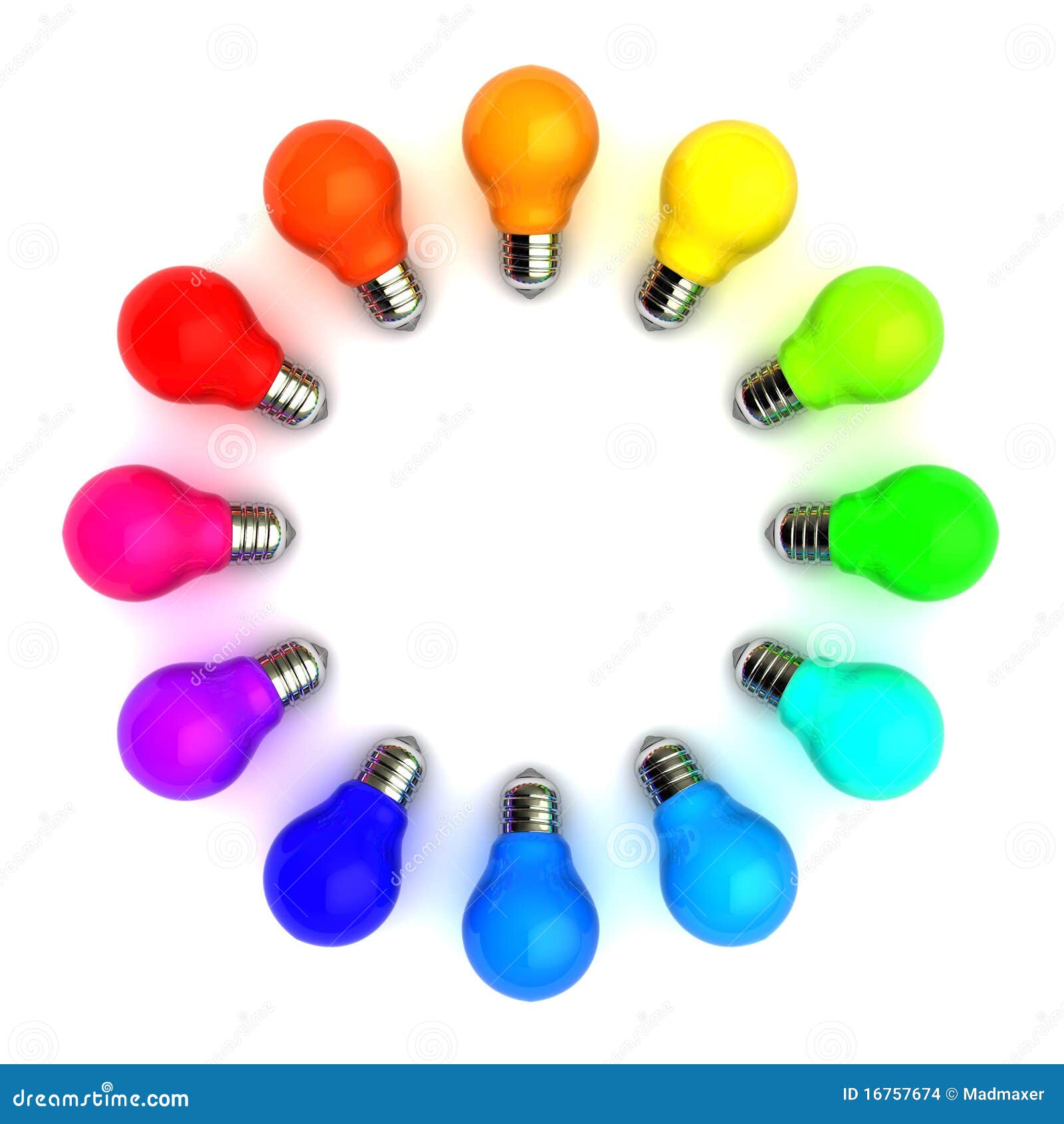 Colorful bulbs stock illustration. Illustration of orange - 16757674