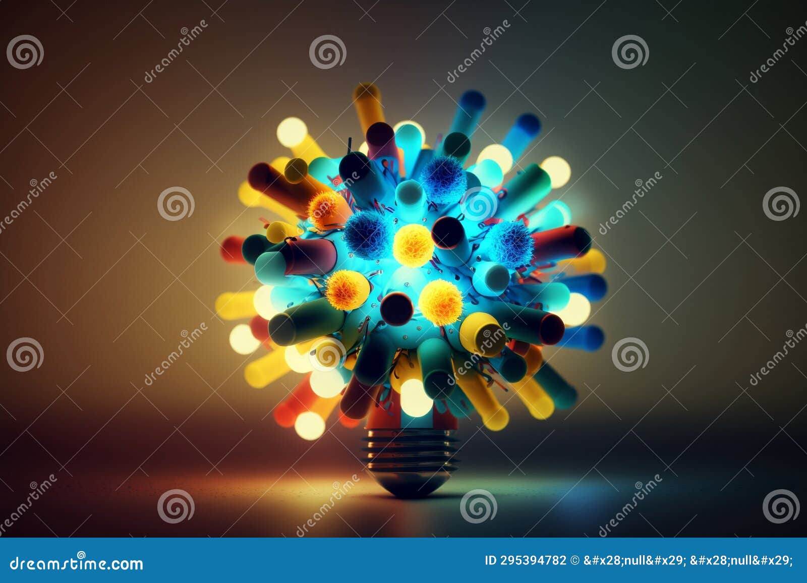 Colorful Bulbs Creative Creative Idea Concept Design, Generative AI ...