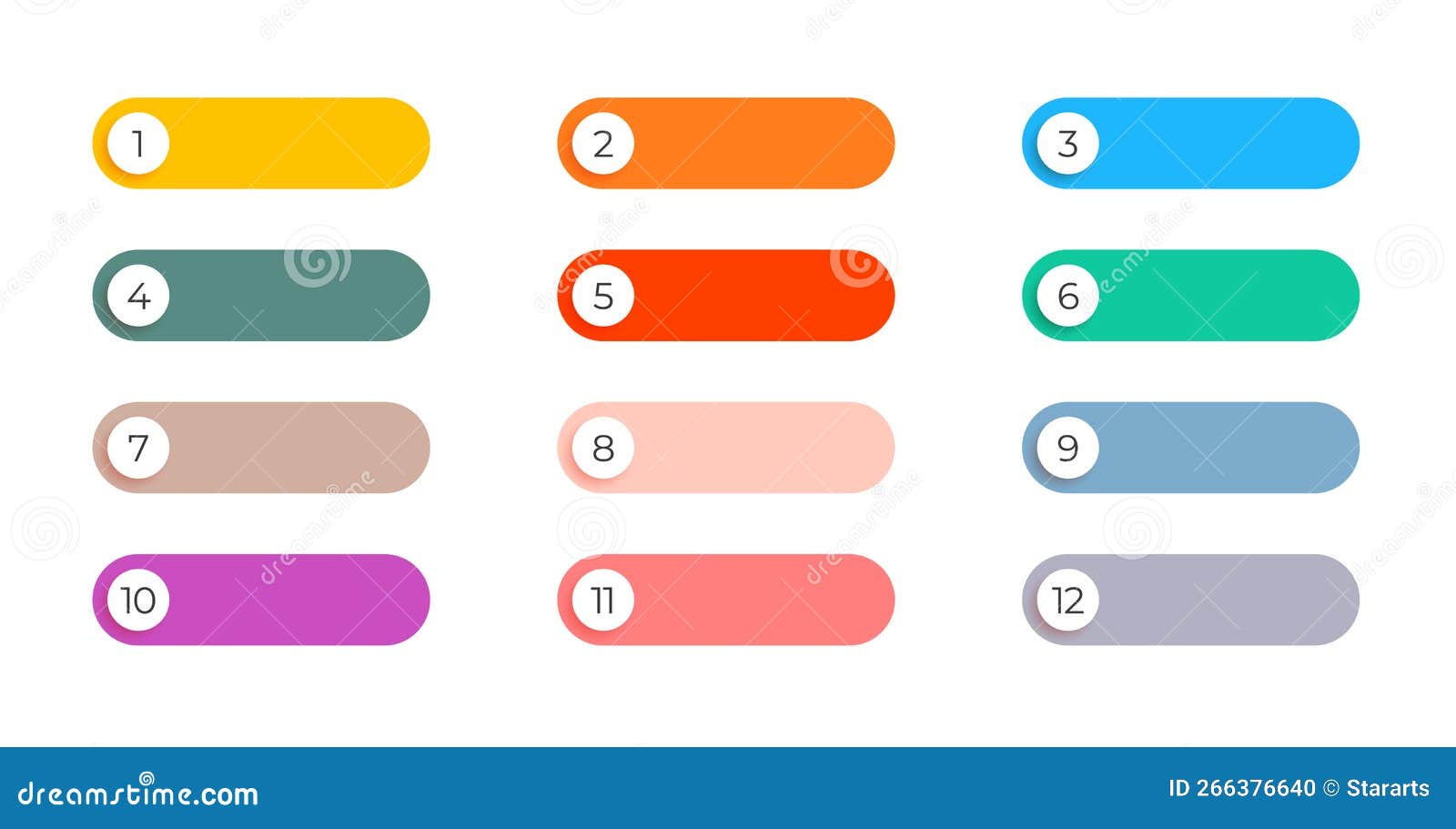 Colorful Bullet Points Element for Business Headline Stock Vector ...