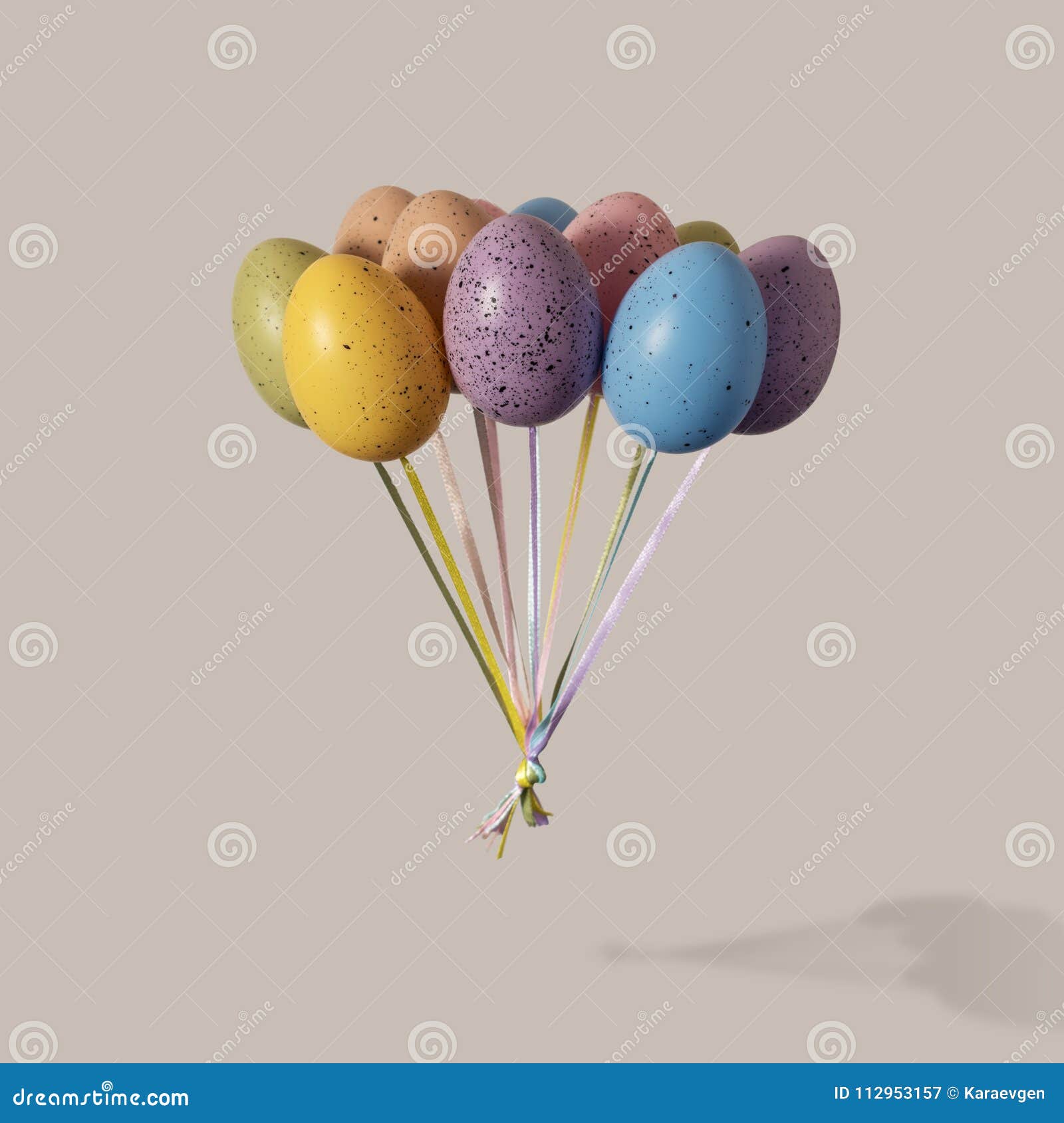 Colorful Bunch of Easter Egg Balloons Stock Image - Image of balloon ...