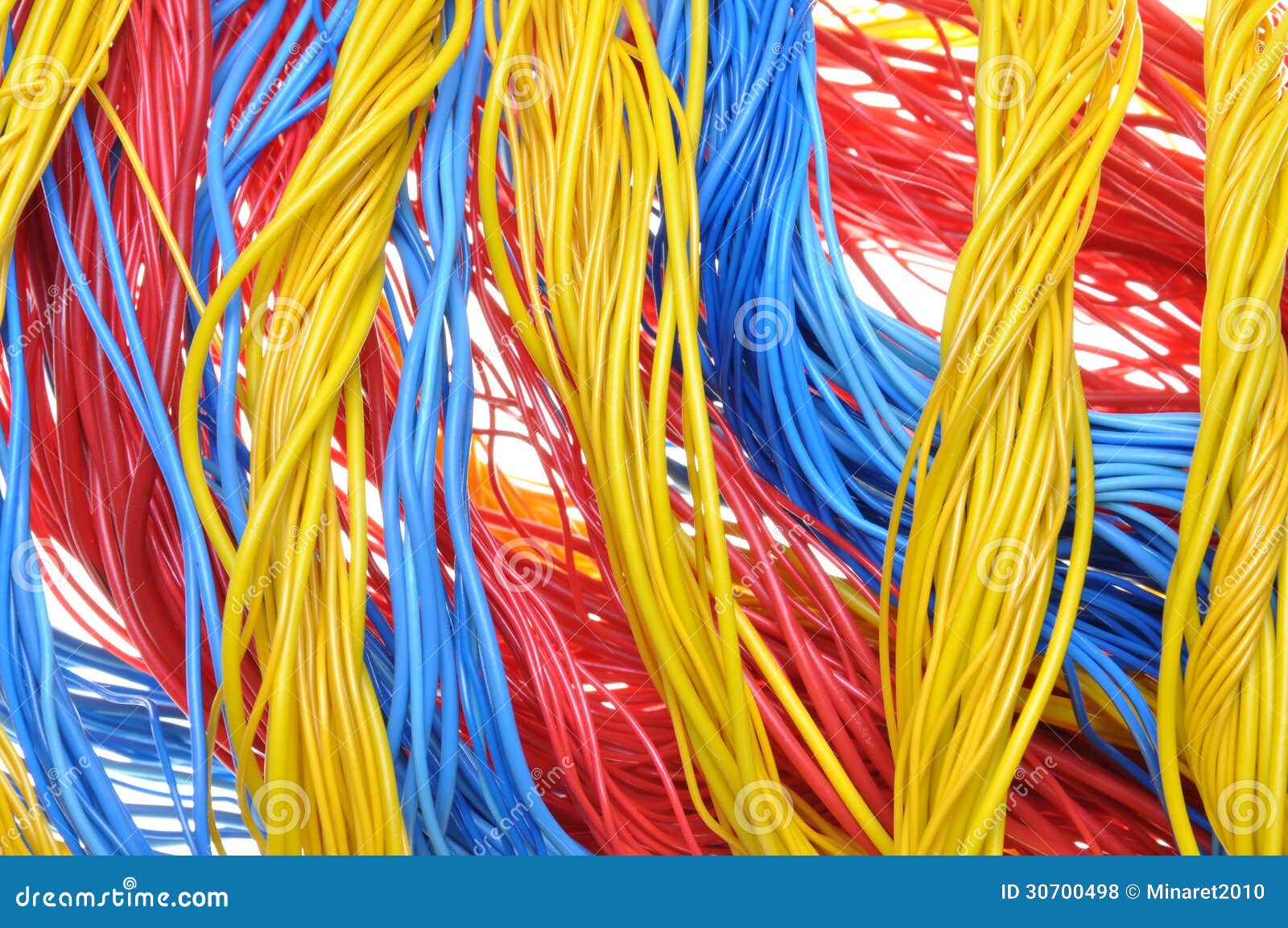 Colorful bundles of cables stock photo. Image of industry - 30700498