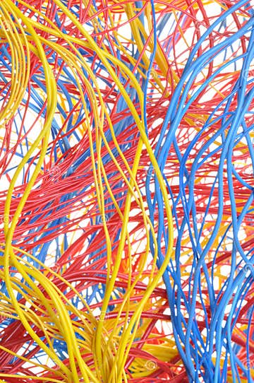 Colorful bundles of wires stock image. Image of digital - 30700385