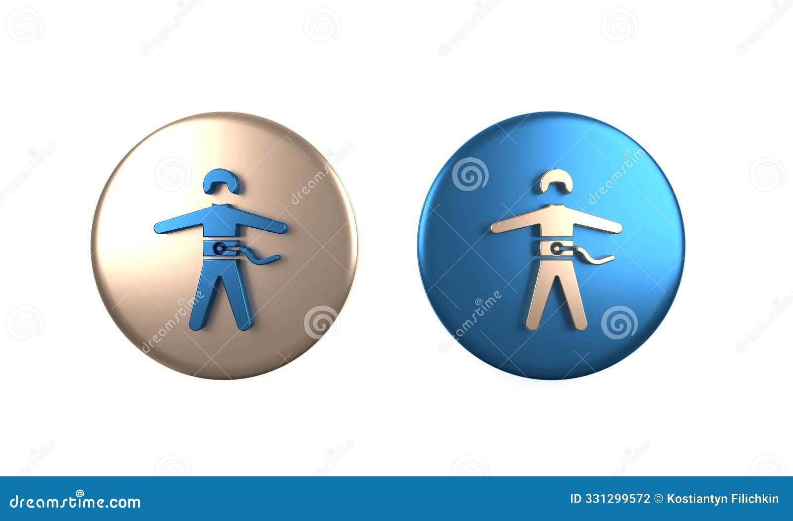 Colorful Bungee Jumping Icon Isolated on White Background. Circle ...