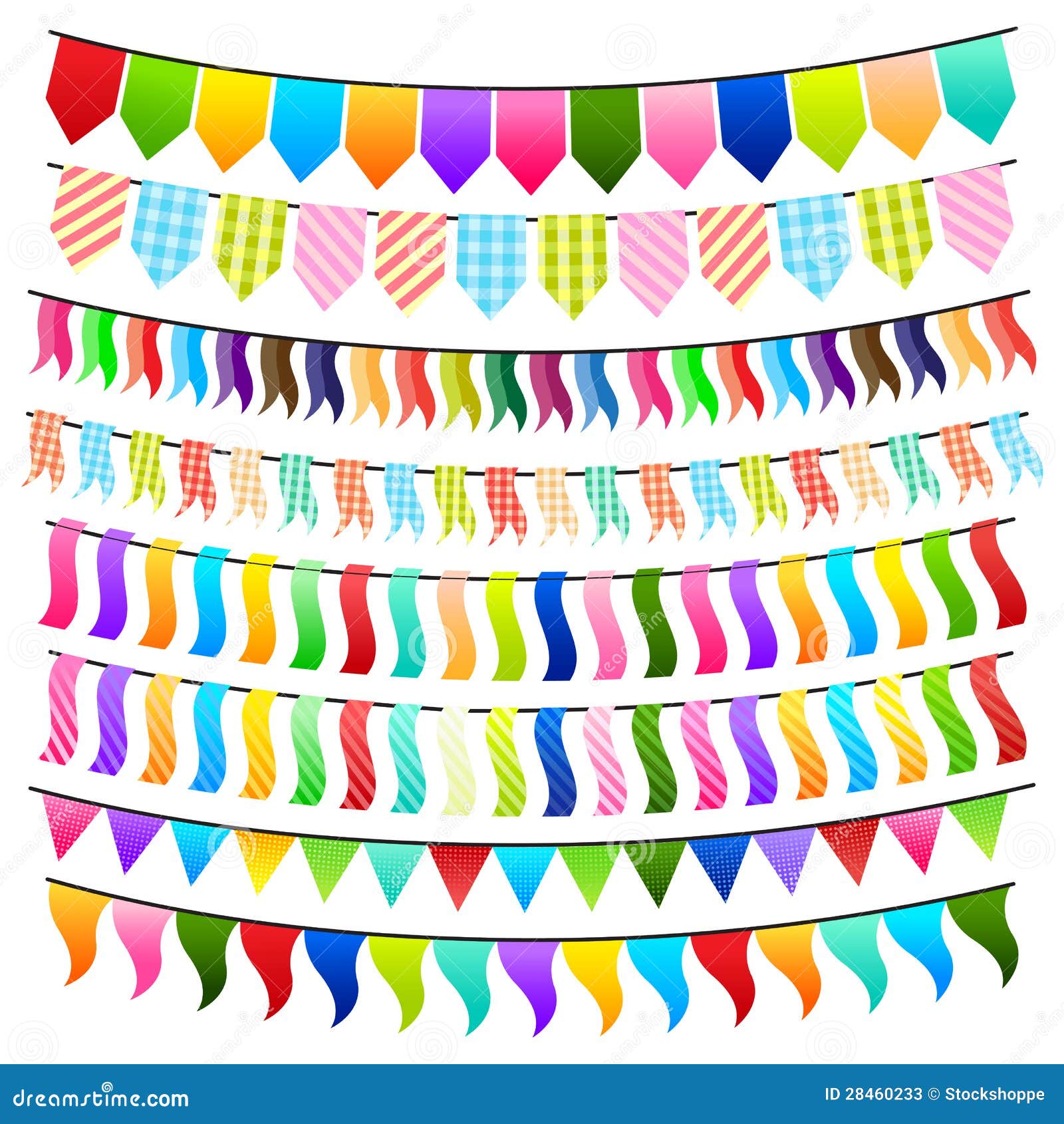 Colorful Bunting stock illustration. Illustration of enjoyment - 28460233