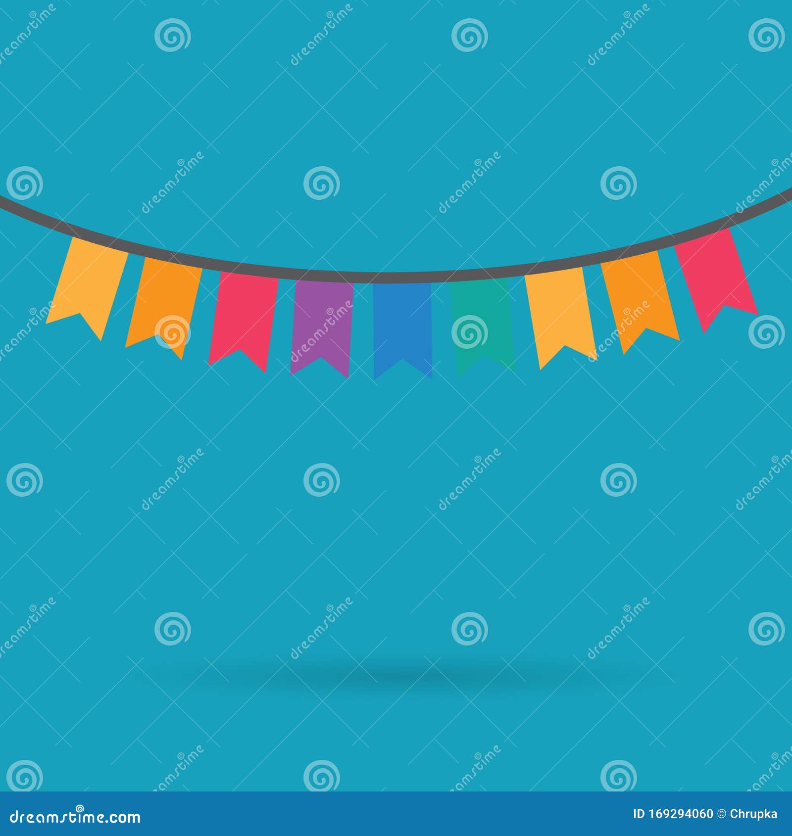Colorful bunting flags stock vector. Illustration of icon - 169294060