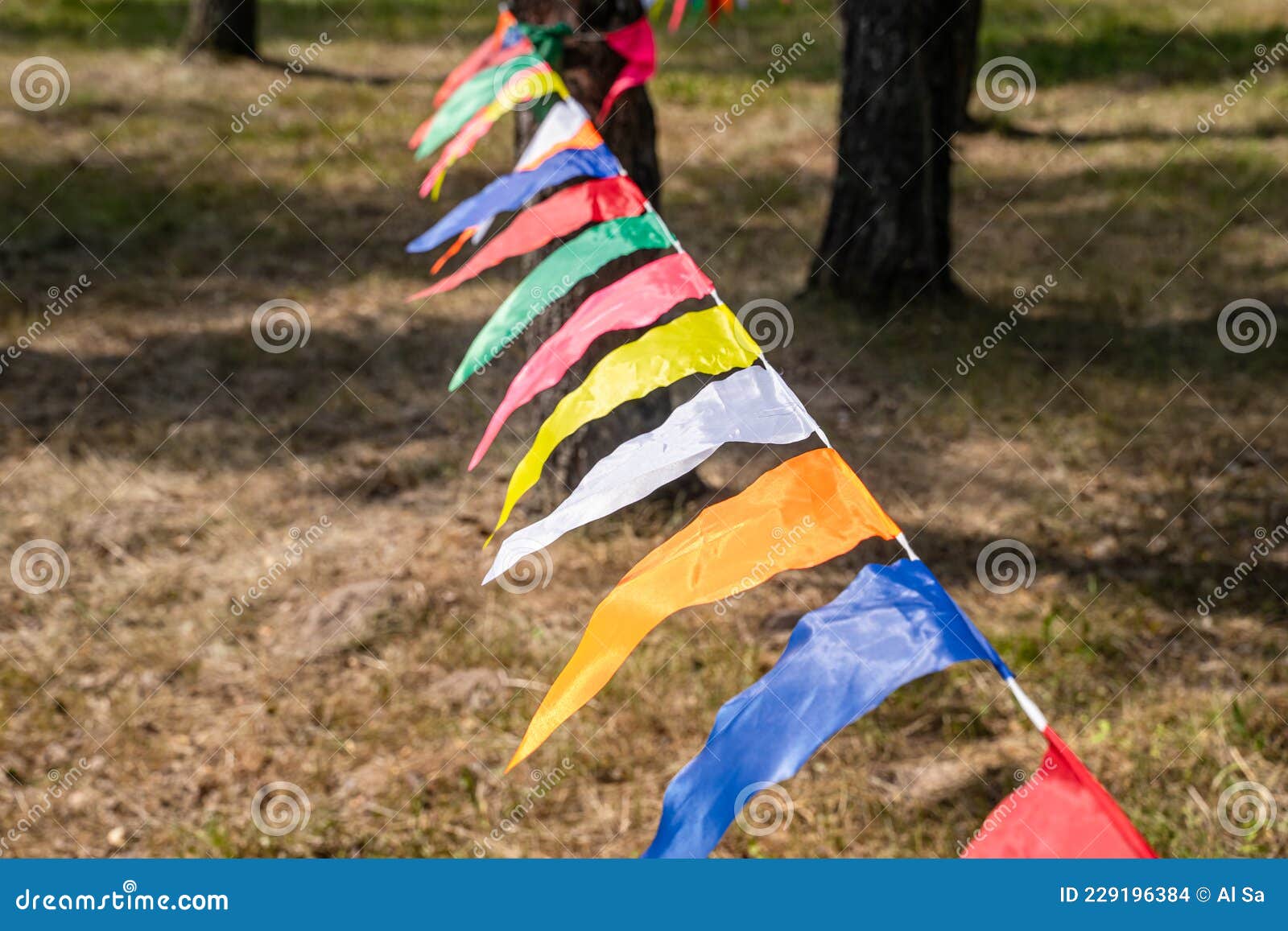Colorful Bunting Flags. Decorations of Colorful Flags Stock Photo ...