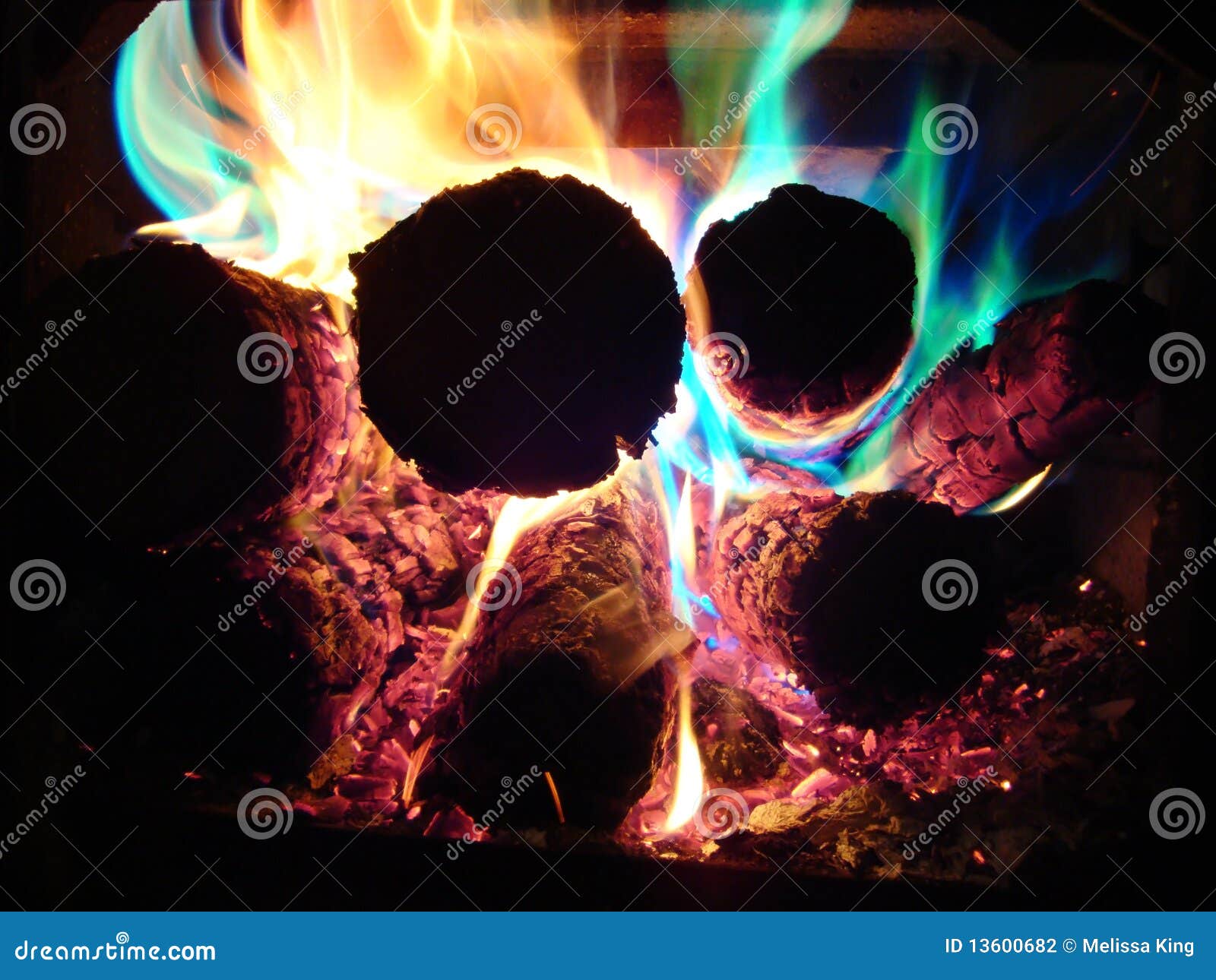 Colorful burning coals stock photo. Image of flame, colours - 13600682