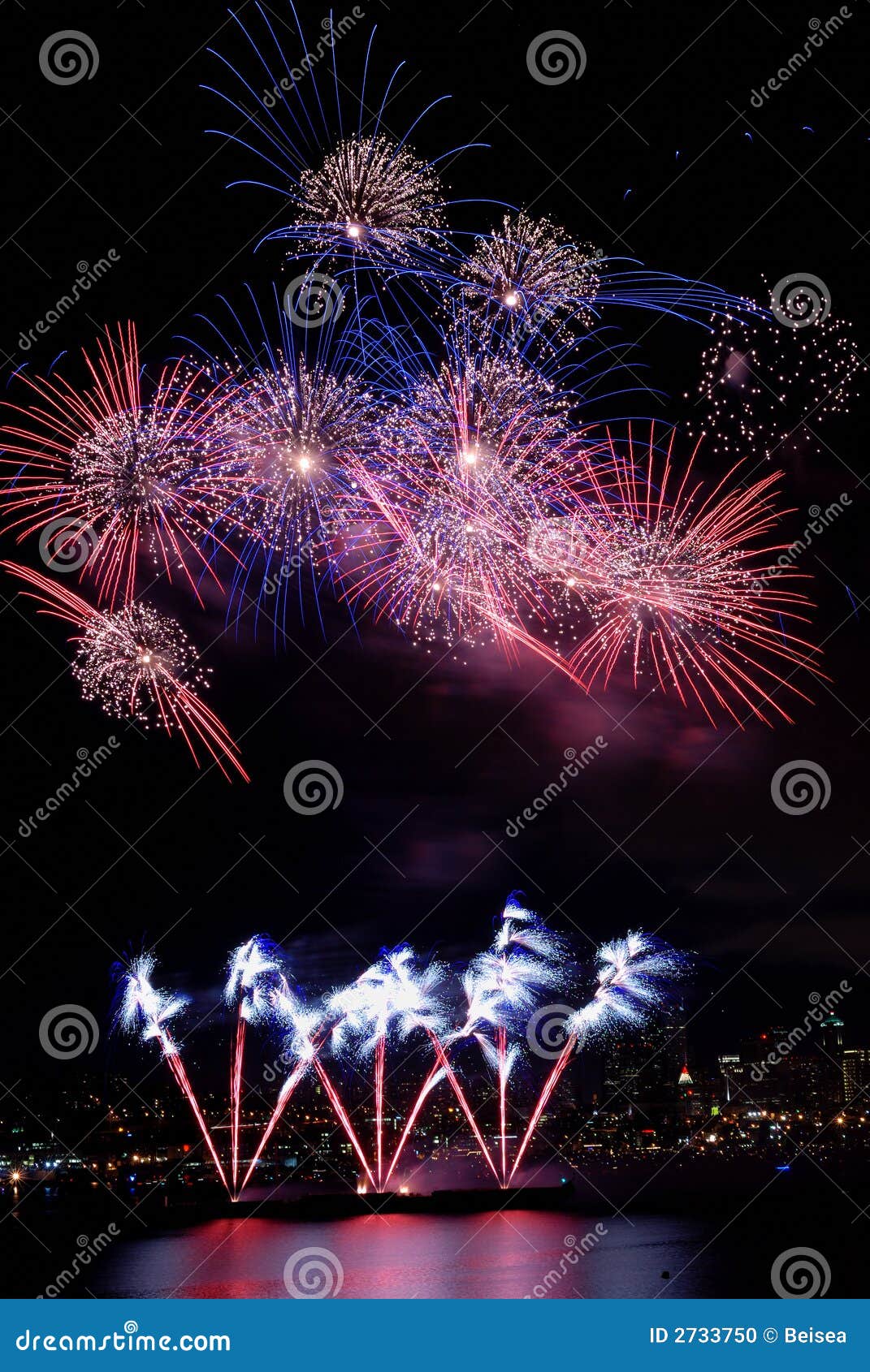 Colorful Burst of Fireworks Stock Photo - Image of city, dark: 2733750