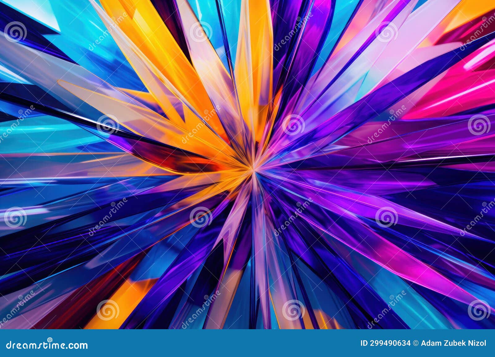 A colorful burst of light stock illustration. Illustration of burst ...