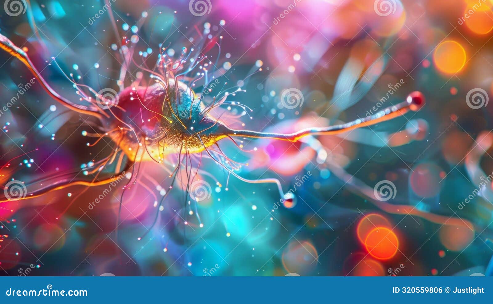 The Colorful Burst Of Neurotransmitters Being Released Into The ...