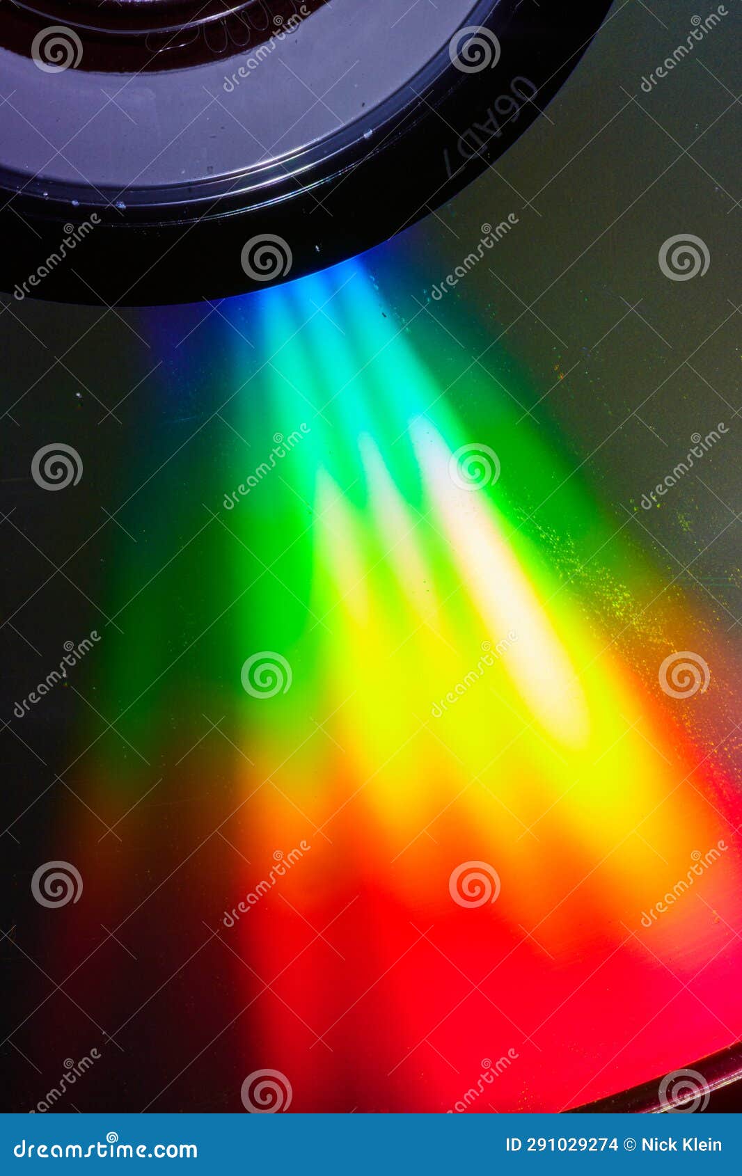 Colorful Burst of Rainbow Stream of Light Form Abstract CD Center ...