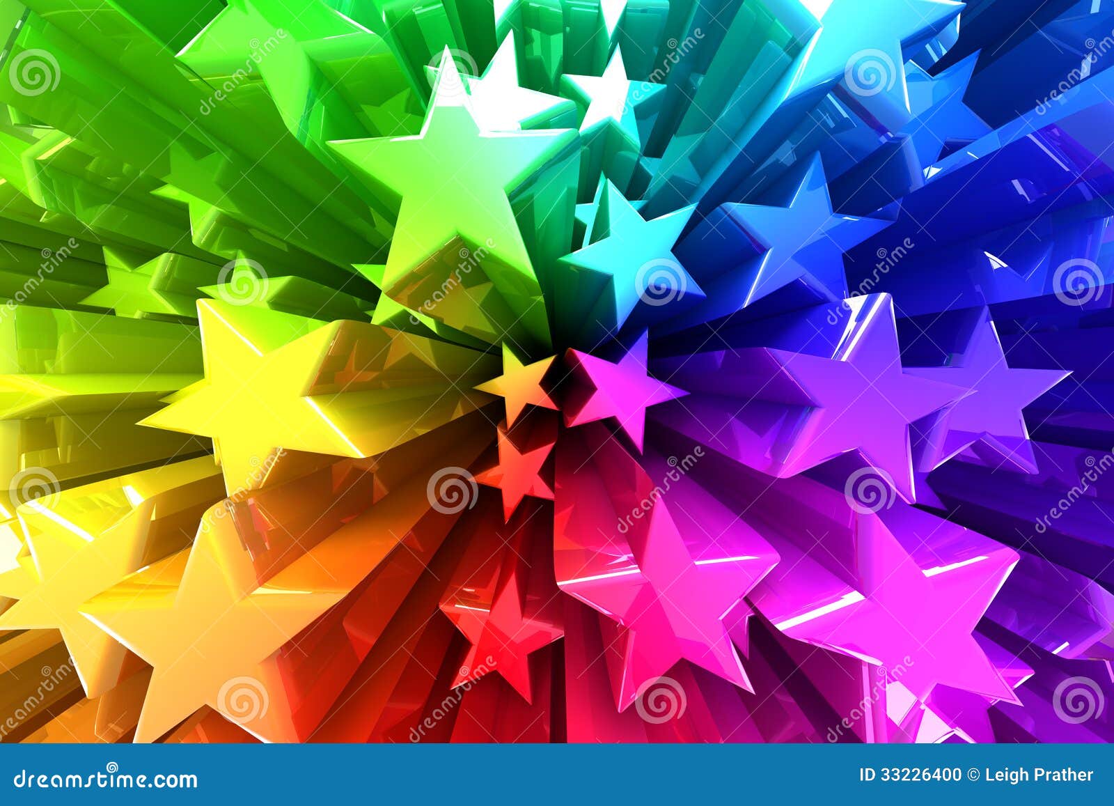 Colorful Burst Of Stars Stock Photo - Image: 33226400