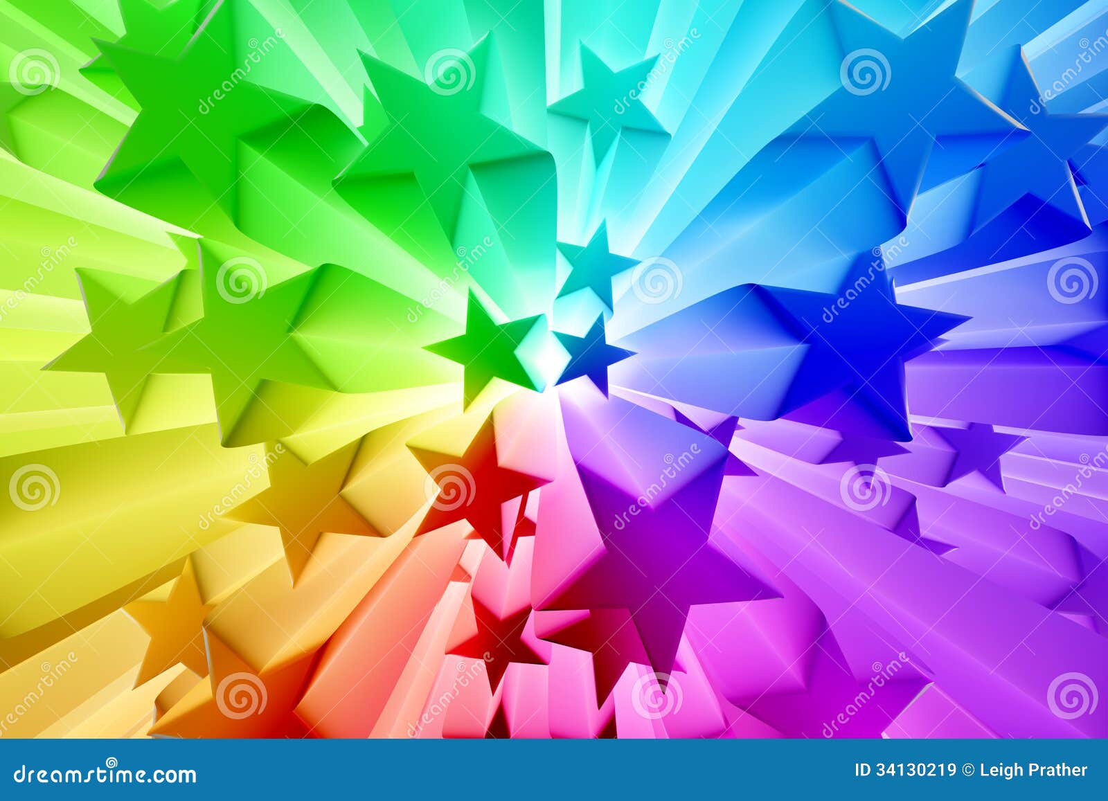 Colorful burst of stars stock illustration. Illustration of color ...