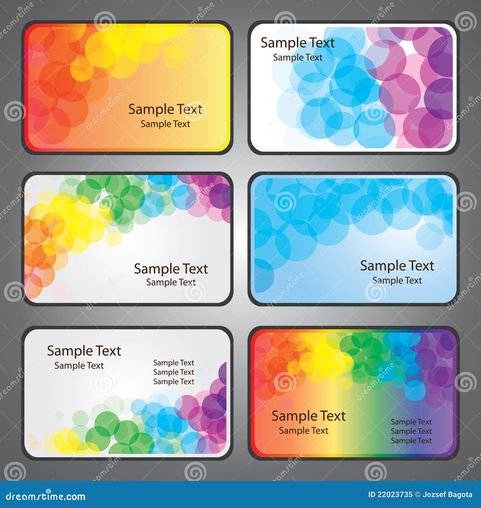 Colorful Business Card Vectors Stock Vector - Illustration of line ...