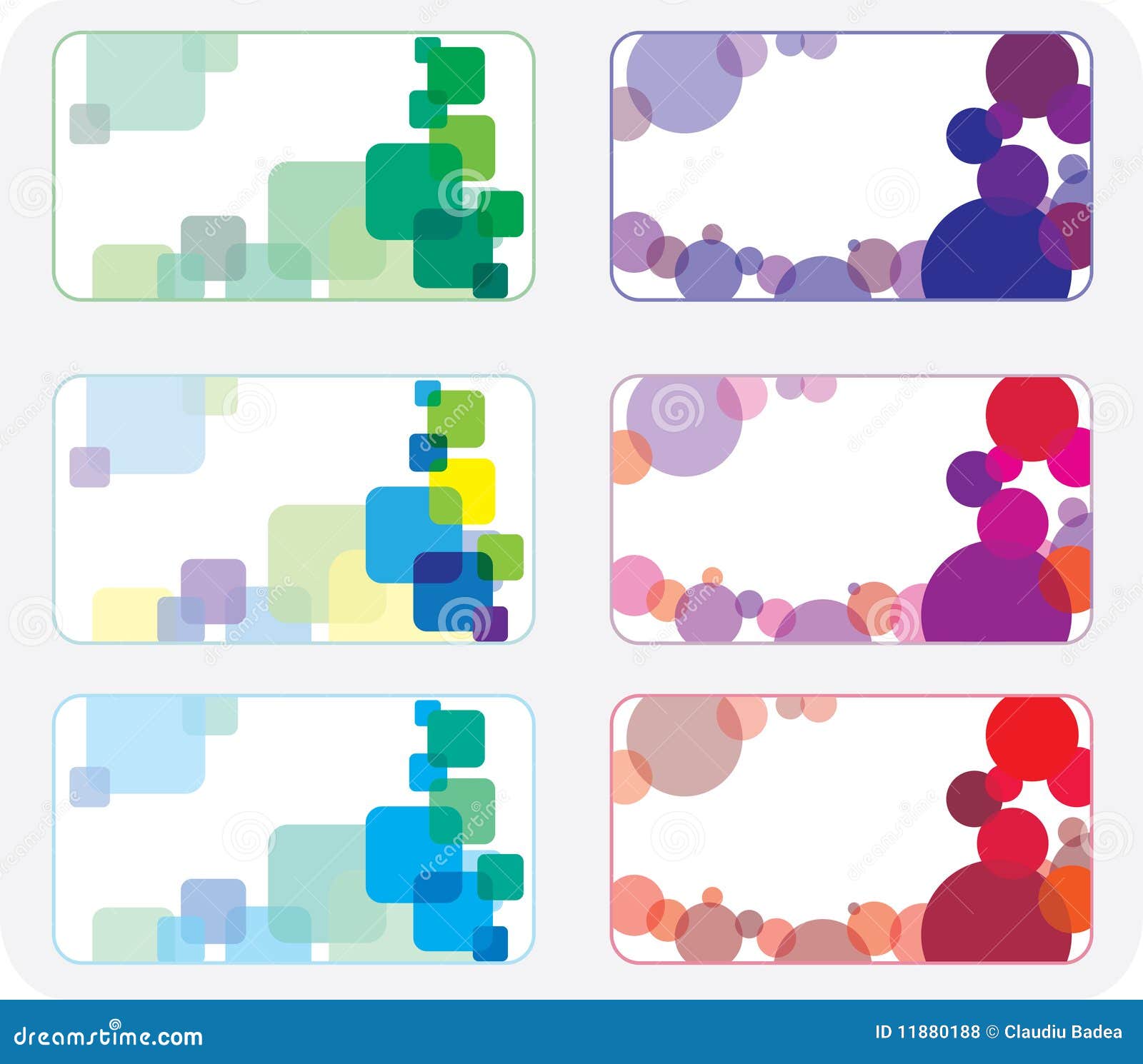 Colorful business cards stock vector. Illustration of collection - 11880188