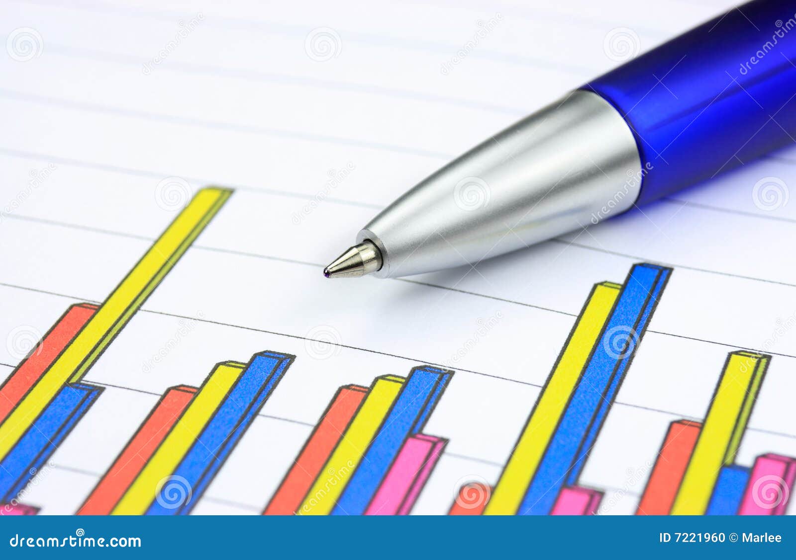 Colorful business chart stock photo. Image of document - 7221960
