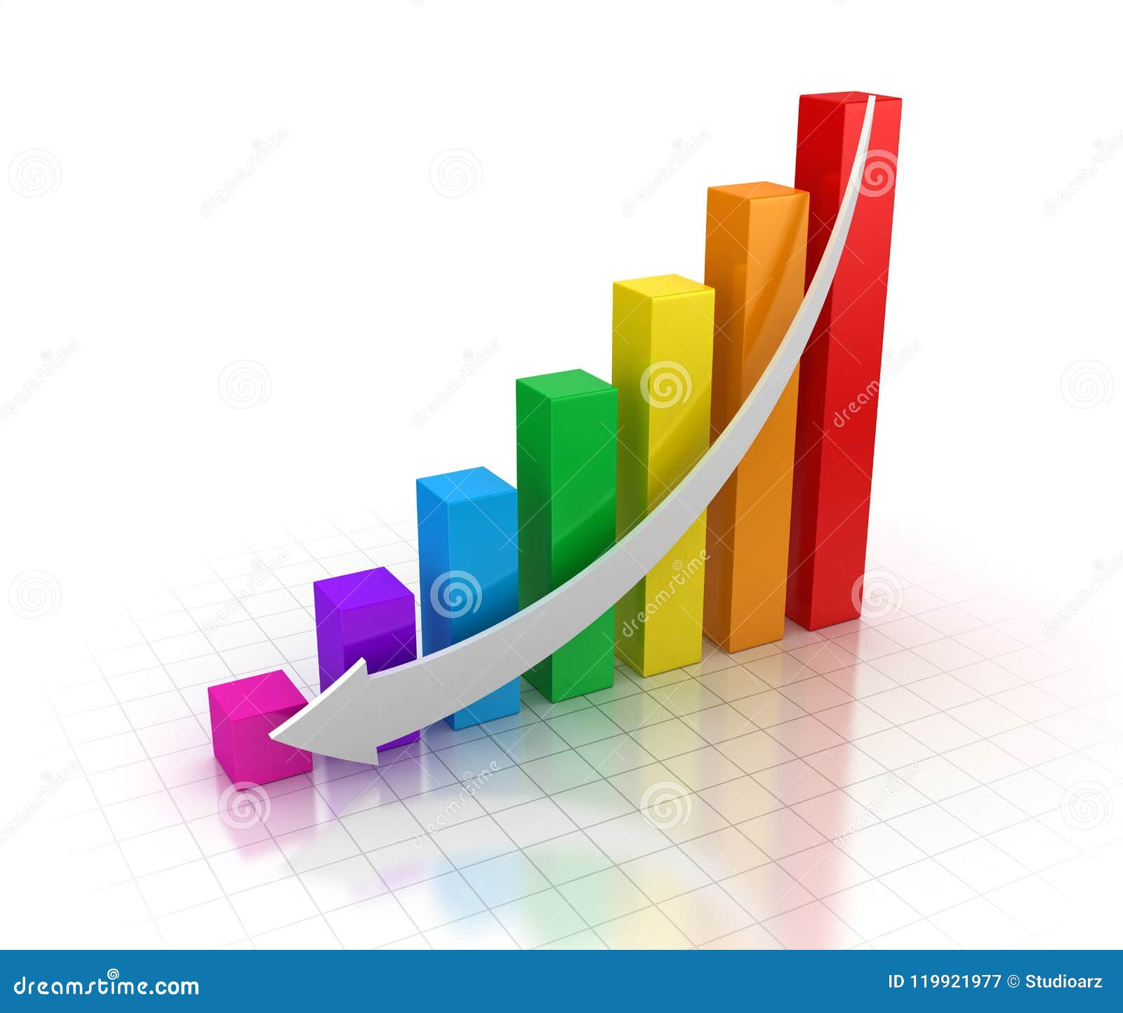 Colorful business chart stock illustration. Illustration of chart ...