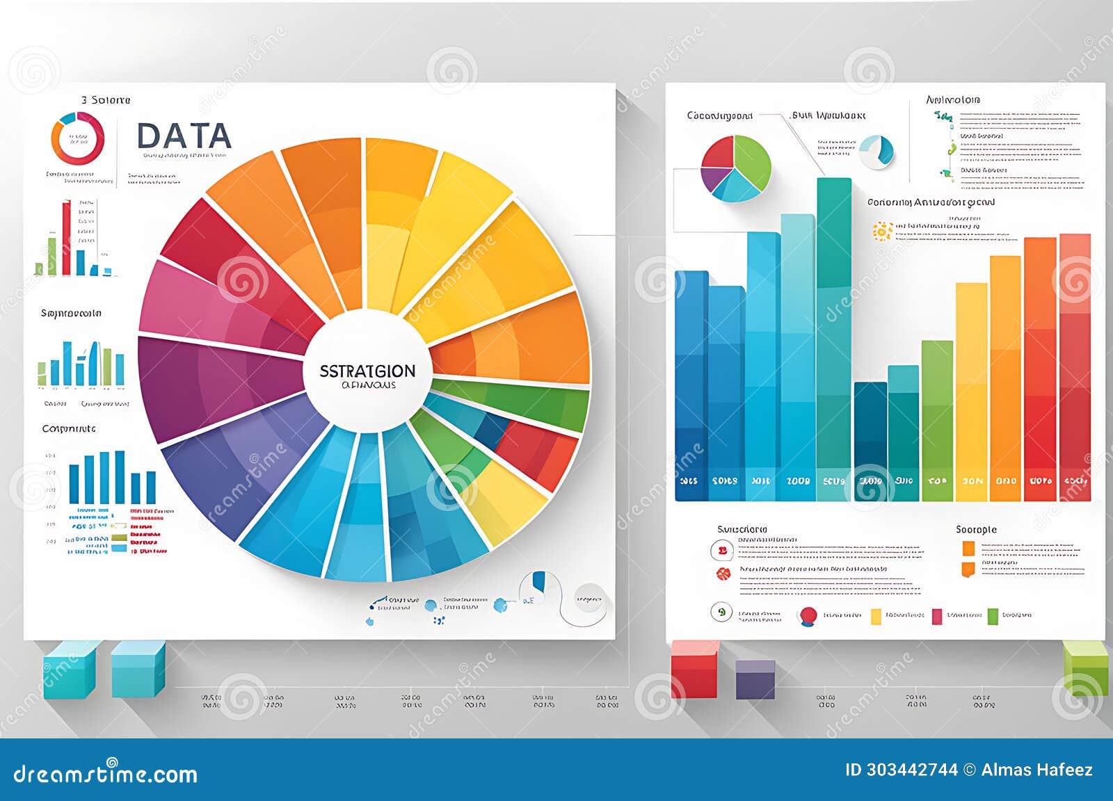 Colorful Business Graph: Multi-Tiered Bar Chart and Scatter Plot ... Colorful Business Graph: Multi-Tiered Bar Chart and Scatter Plot ...