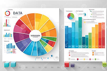 Colorful Business Graph: Multi-Tiered Bar Chart and Scatter Plot ...