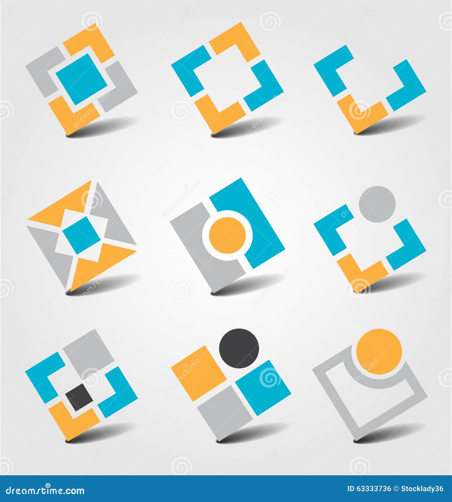 Colorful Business Icon Collection Stock Illustration - Illustration of ...