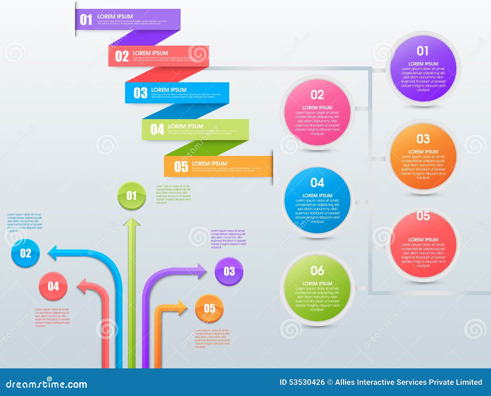 Colorful Business Infographic Element. Stock Illustration ...