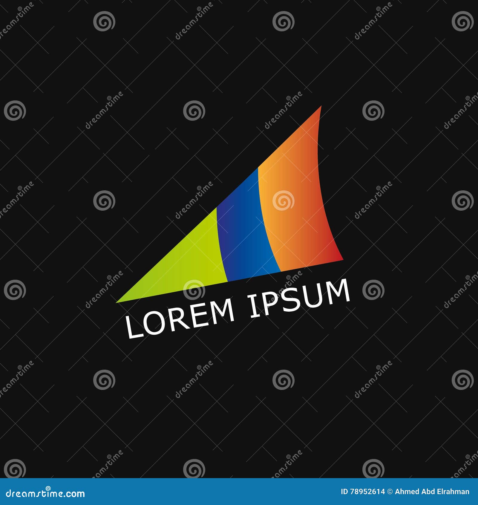 Colorful Business Logo on Dark Background Stock Vector - Illustration ...