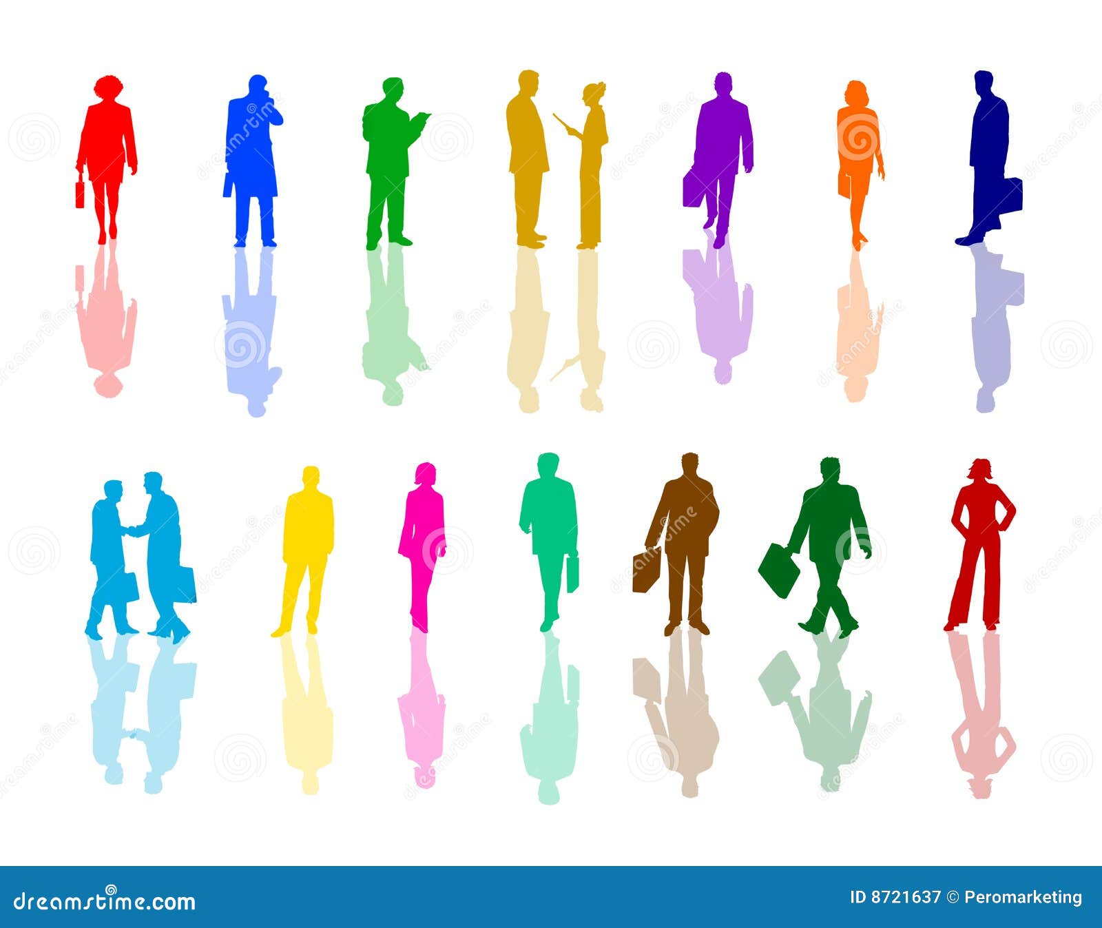 Colorful business people stock illustration. Illustration of solutions ...