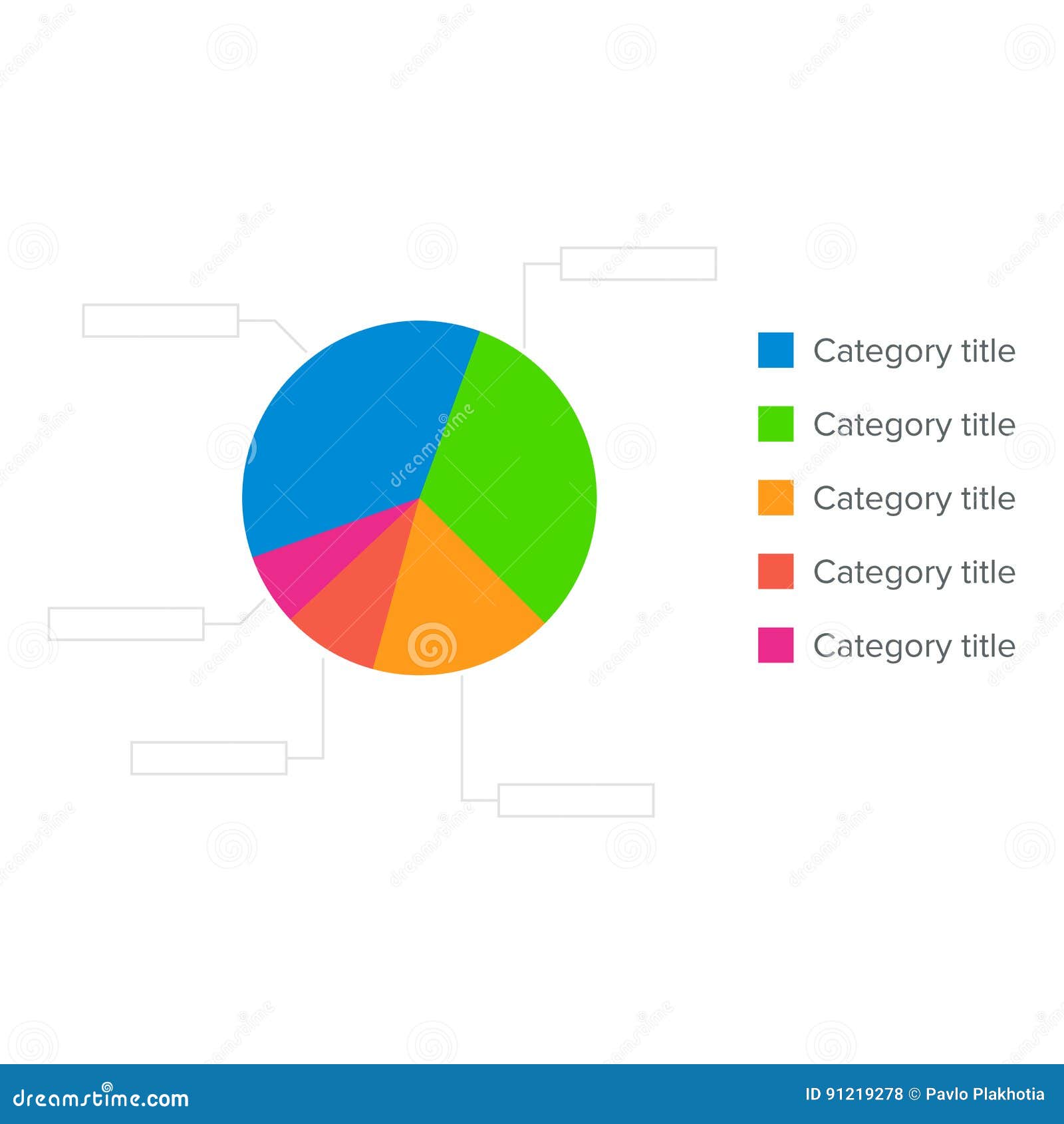 Colorful Business Pie Chart for Graphic Design, Documents, Reports and ...