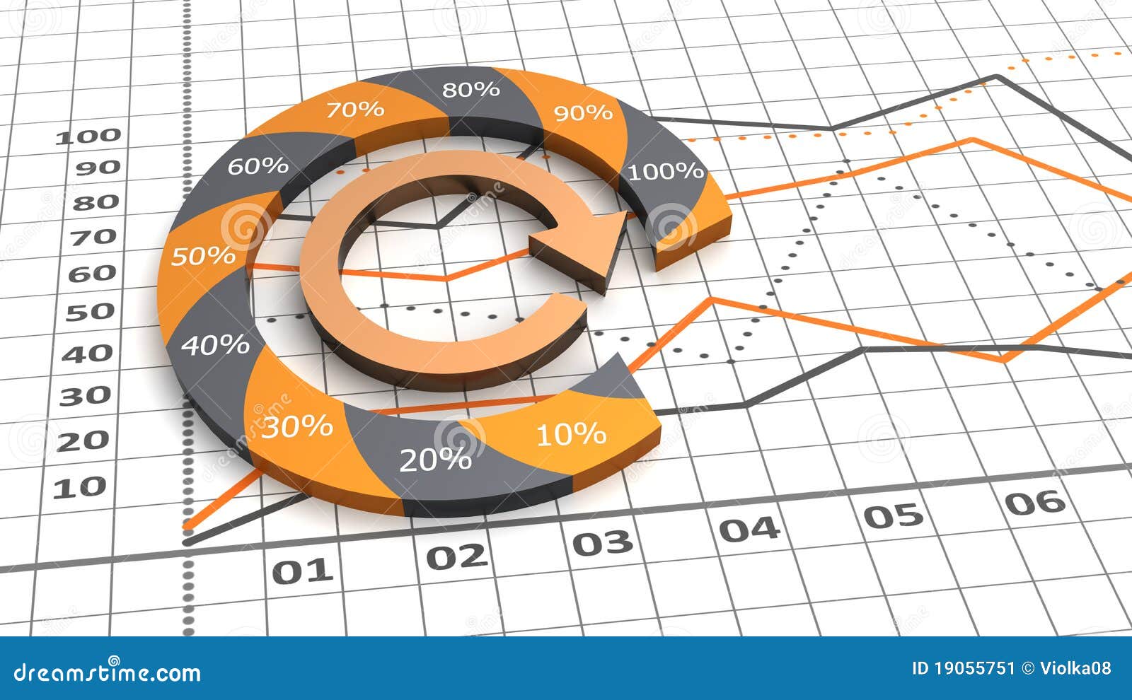 Colorful Business Infographic Process Background Vector Illustration ...