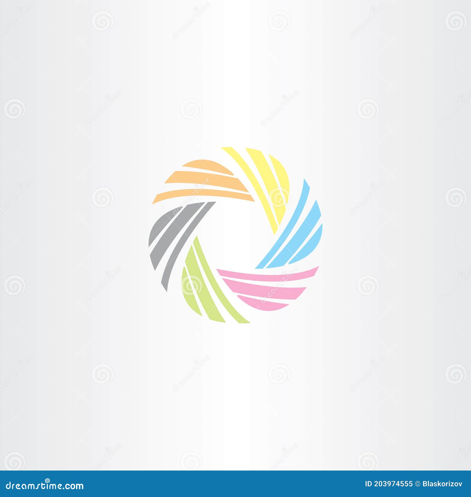Colorful Business Tech Circle Icon Logo Vector Stock Vector ...