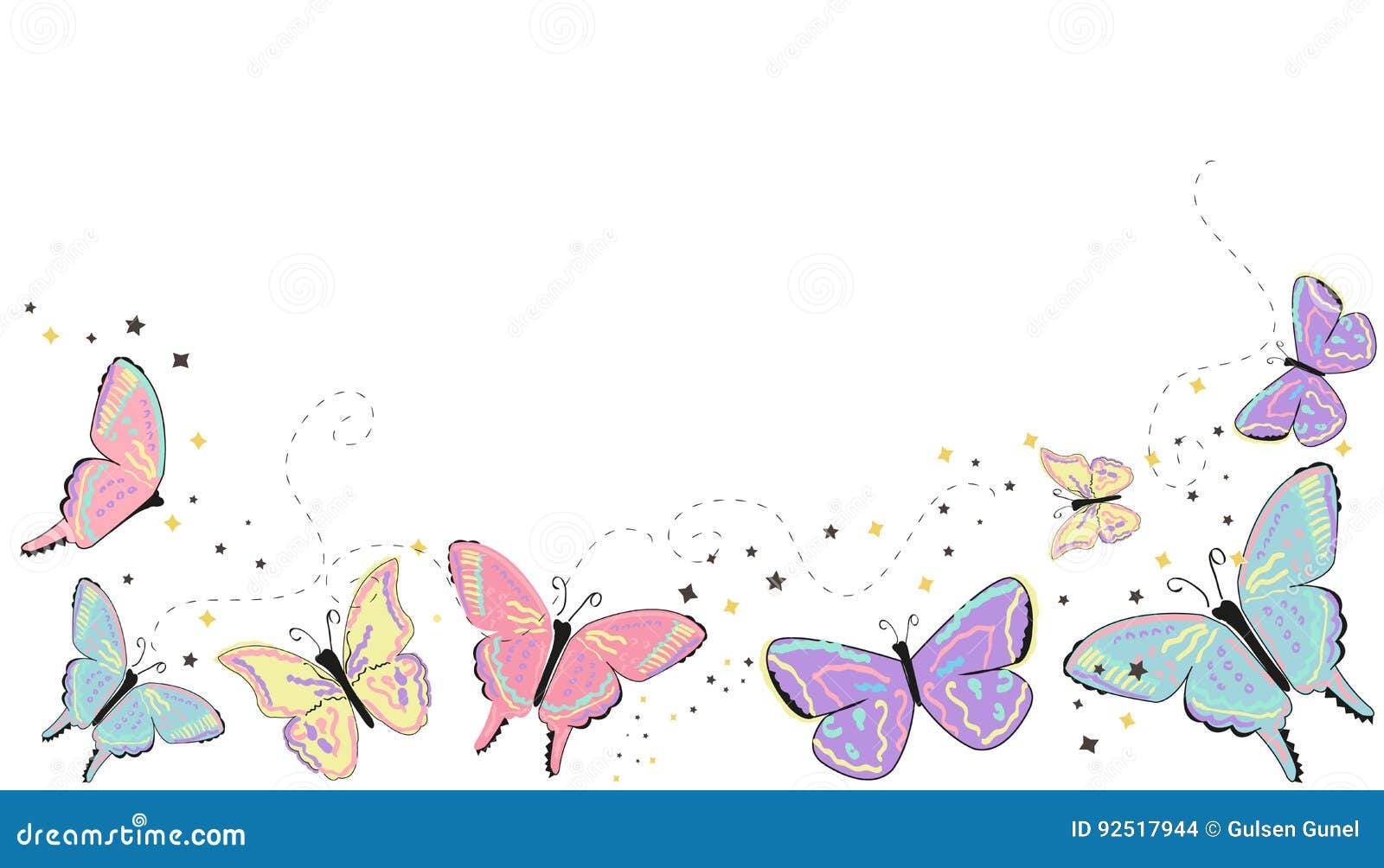 Colorful Butterflies Abstract Spring Stock Vector - Illustration of ...