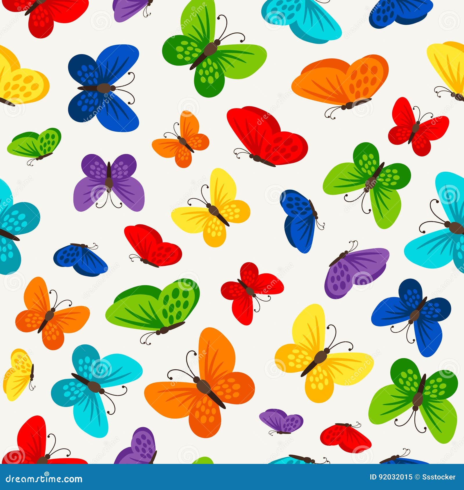 Colorful Butterflies Pattern Design Stock Vector - Illustration of ...
