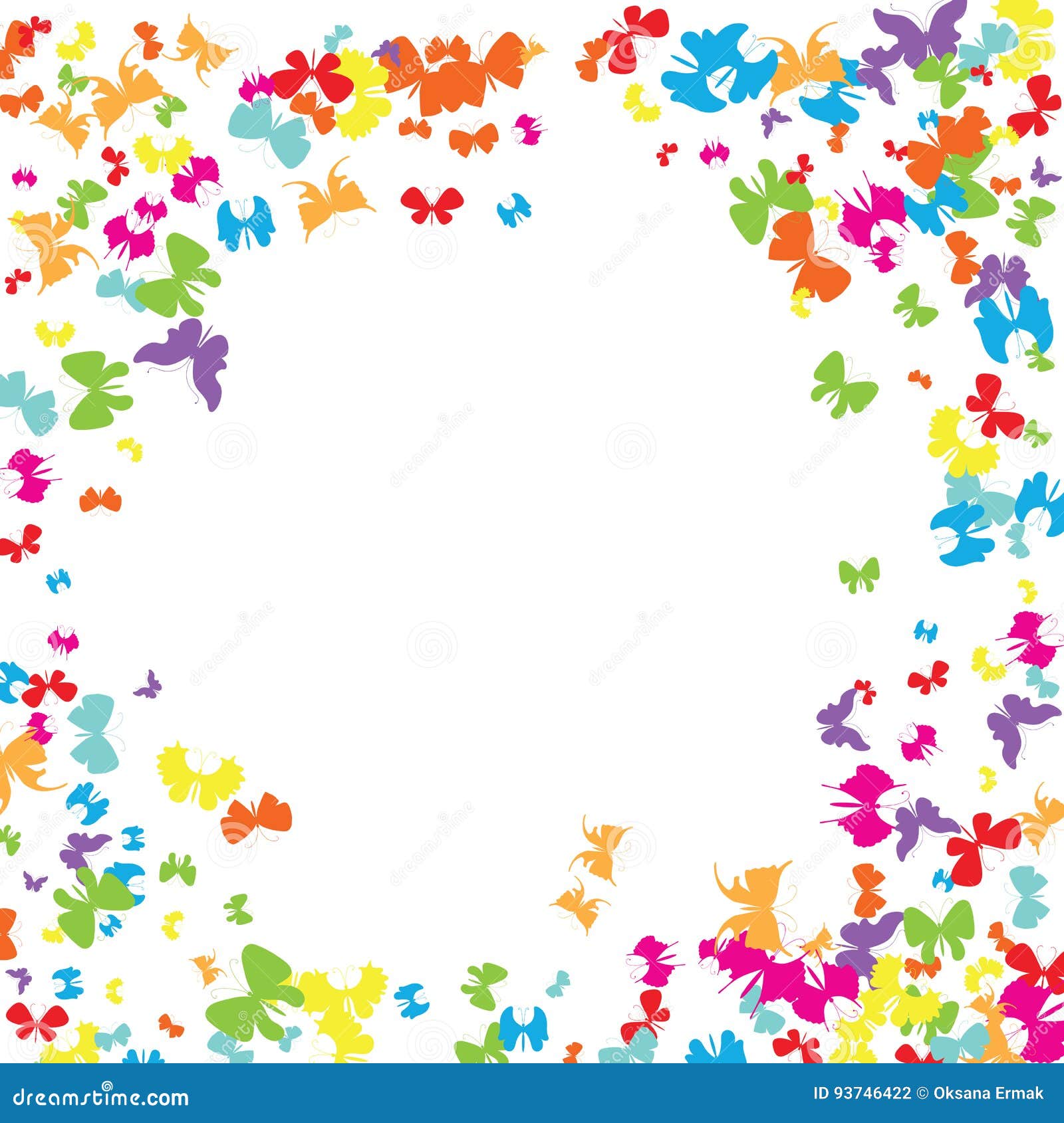 Colorful Butterflies Pattern Stock Vector - Illustration of color ...