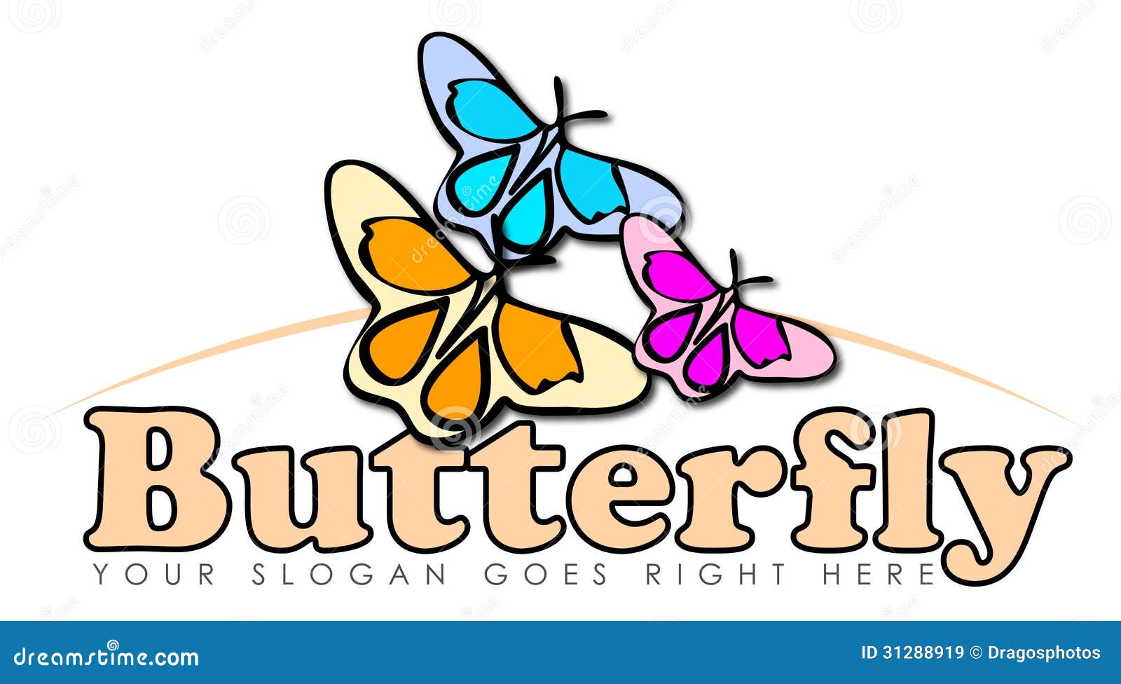 Colorful butterfly sign stock illustration. Illustration of animals ...