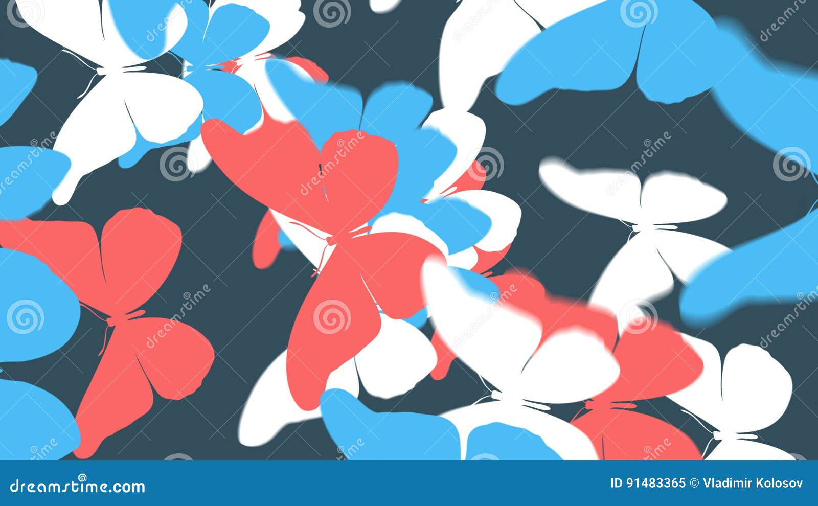 Colorful Butterfly swarm stock illustration. Illustration of ...