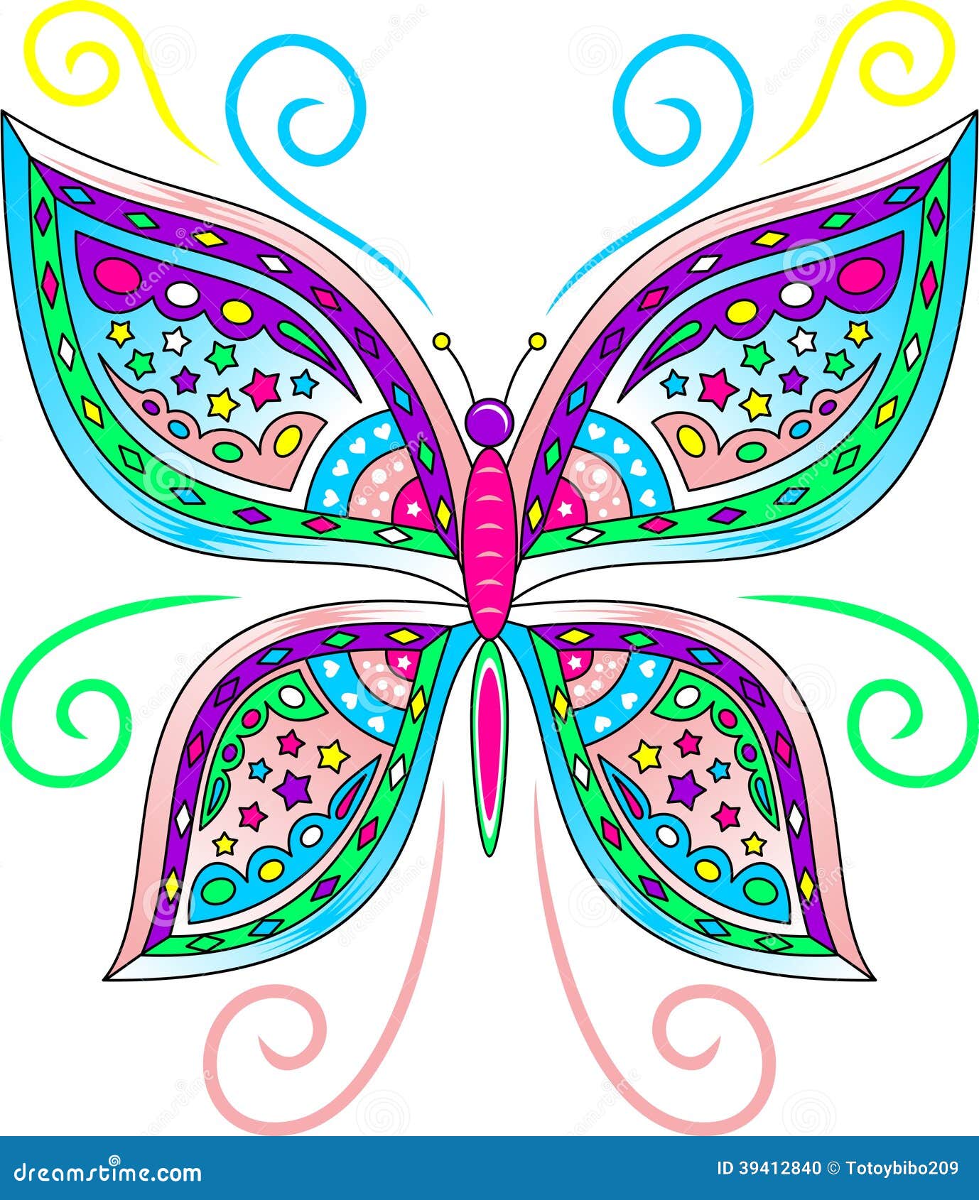 Colorful Butterfly Vector stock vector. Illustration of corel - 39412840