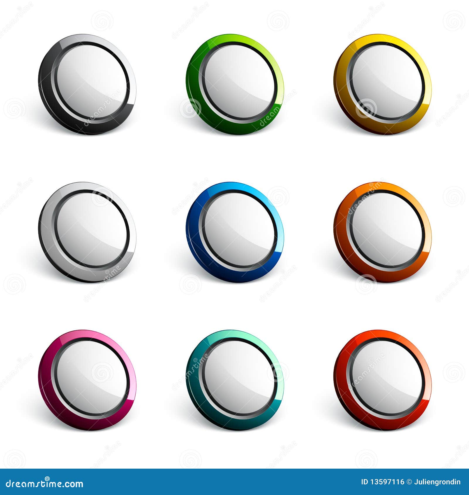 Colorful button icons stock vector. Illustration of icons - 13597116