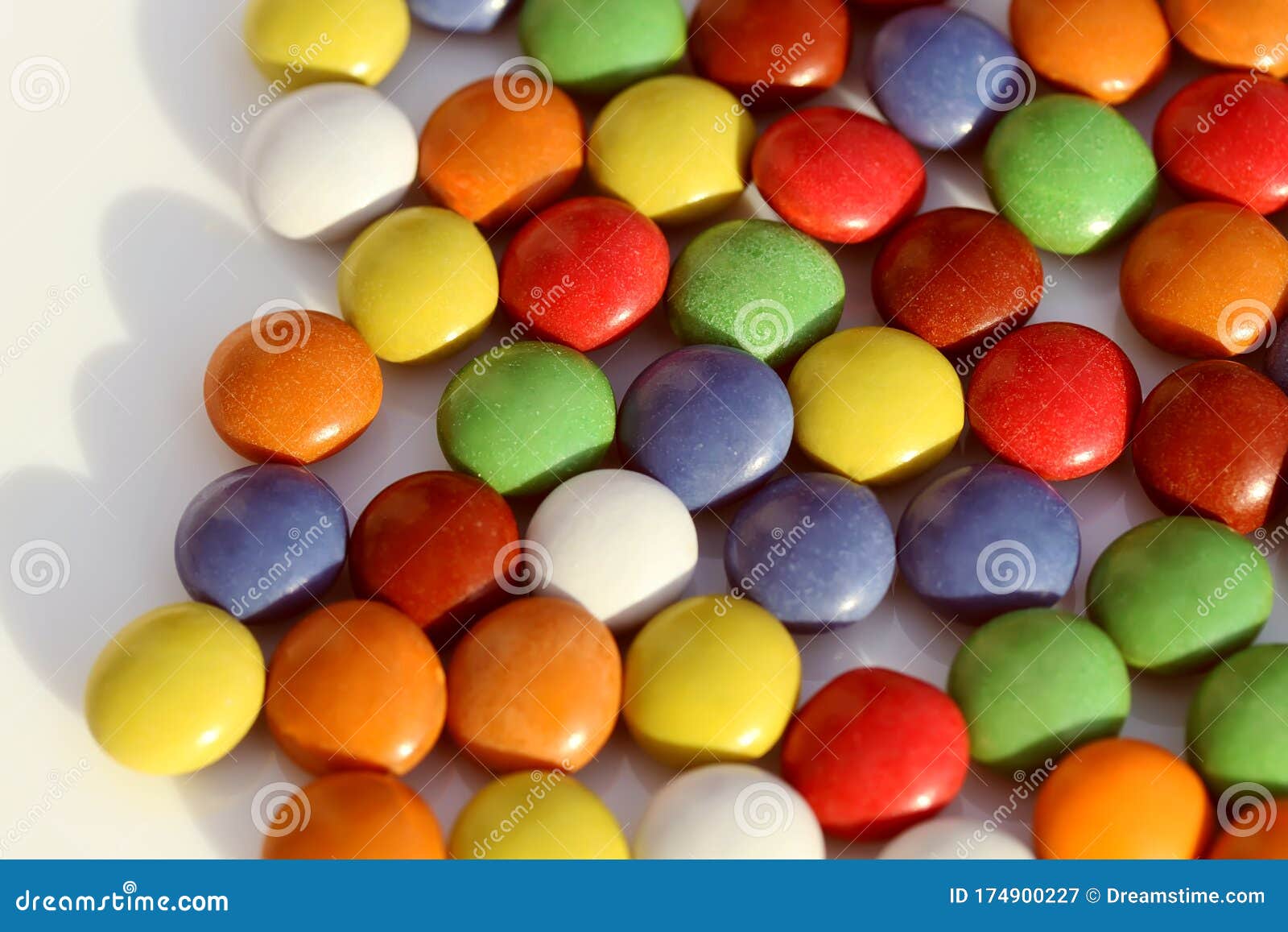 Colorful Button-shaped Candies Filled with Chocolate Chocolate Beans ...