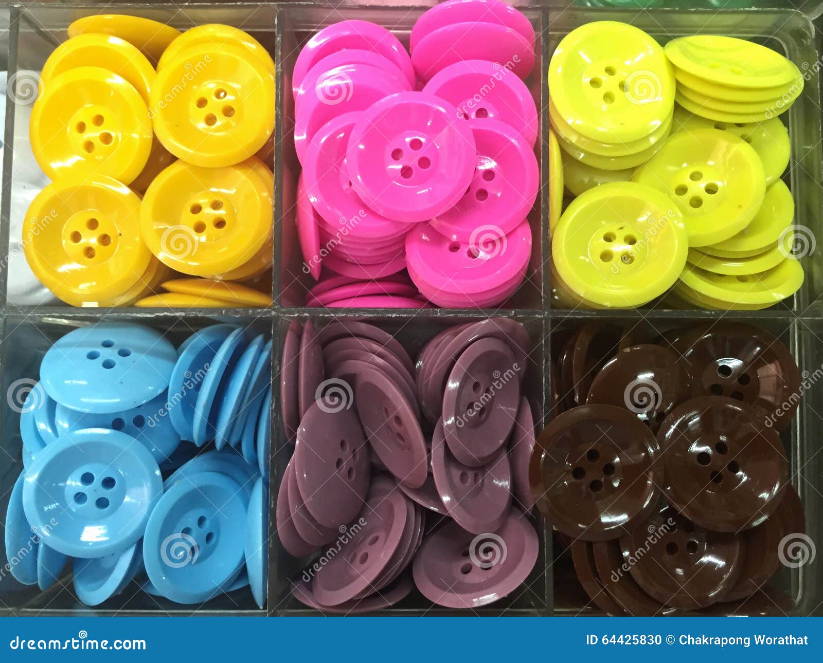 Colorful Button Shirt in Plastic Box. Stock Photo - Image of clothes ...