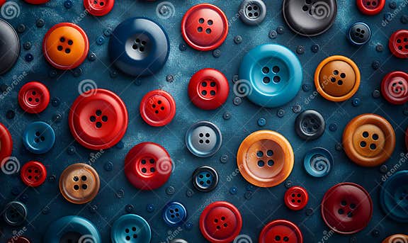 Colorful Buttons on Blue Background Stock Image - Image of smooth ...