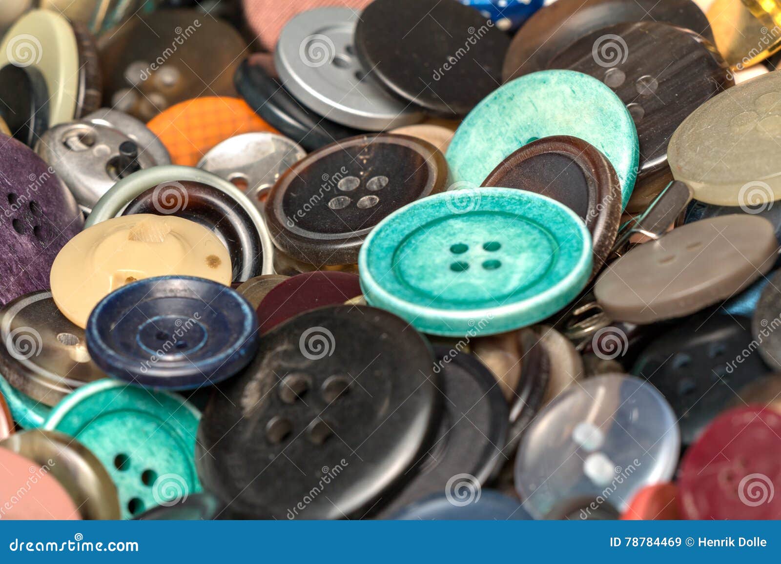 Colorful buttons in a box stock image. Image of sewing - 78784469