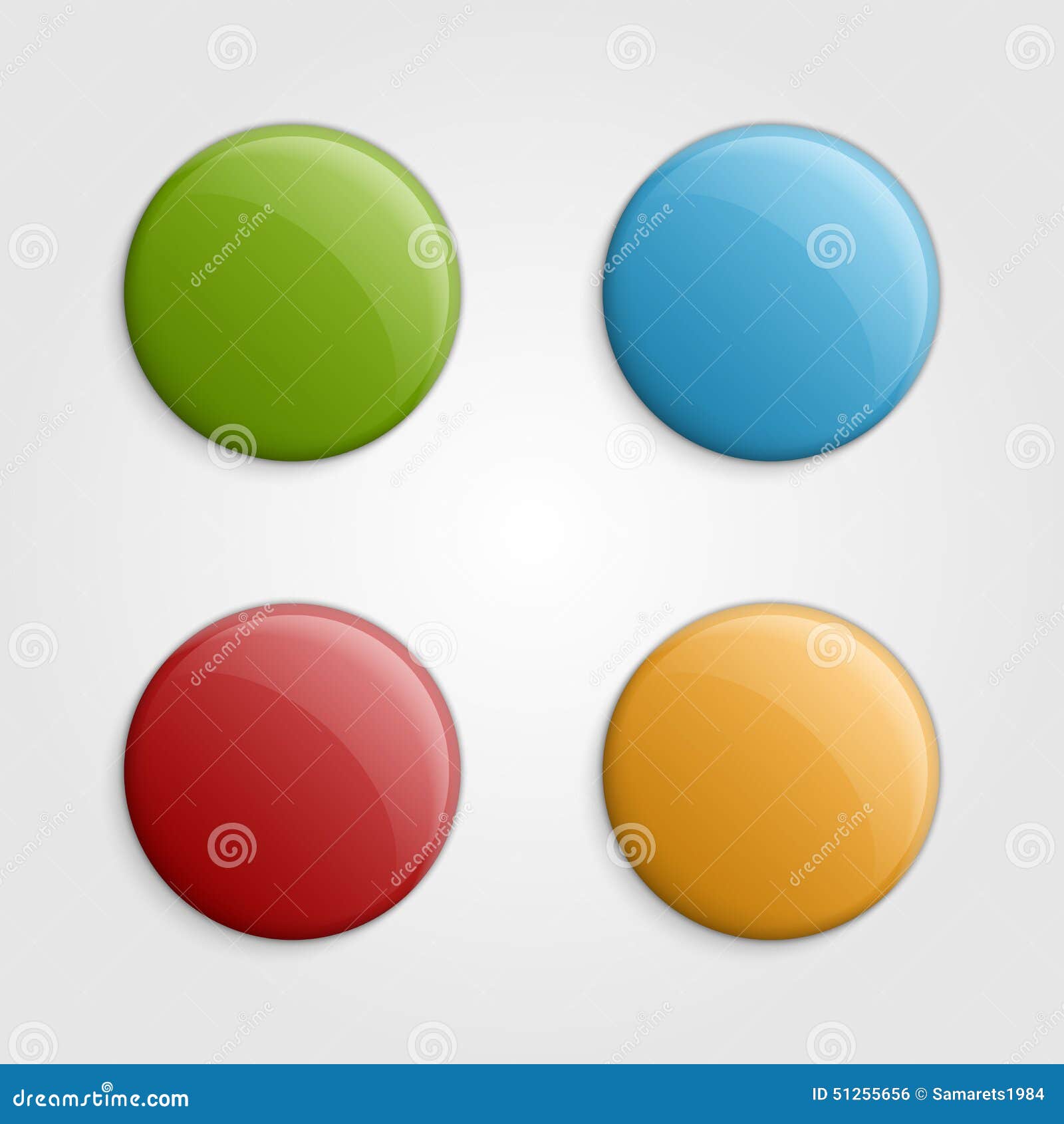 Colorful Buttons Design Elements. Vector Illustration. Stock Vector ...