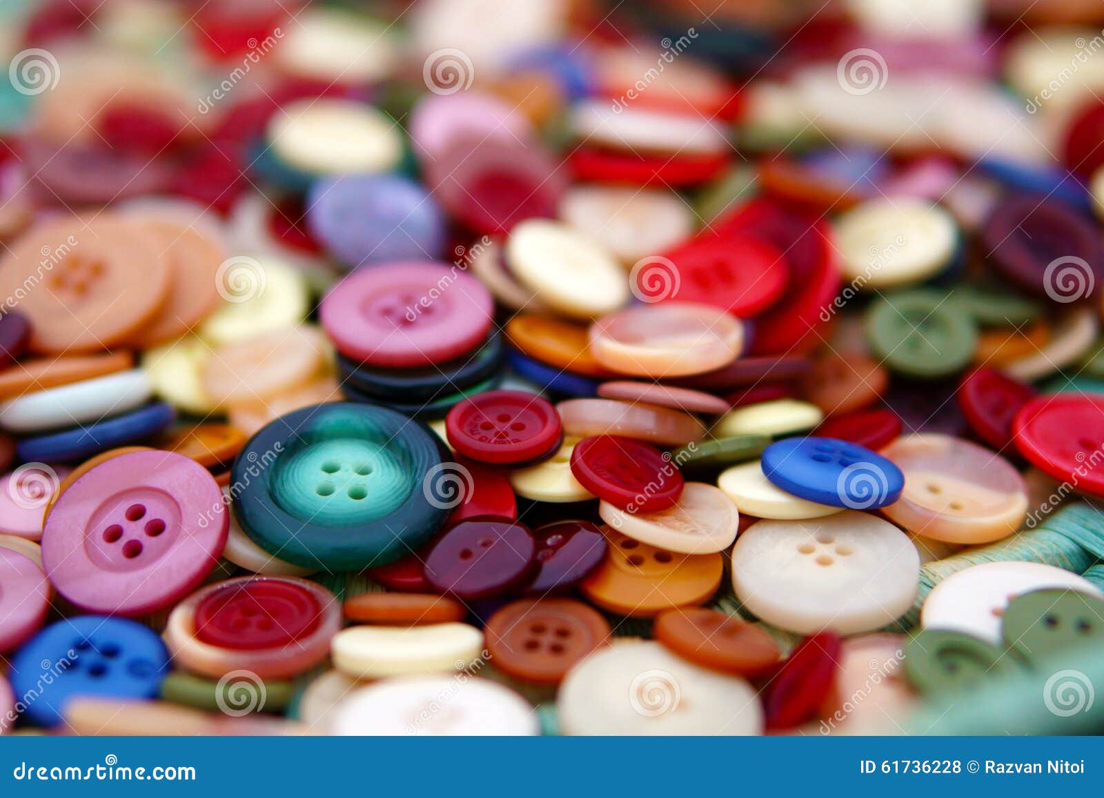 Colorful buttons stock photo. Image of craft, close, closeup - 61736228