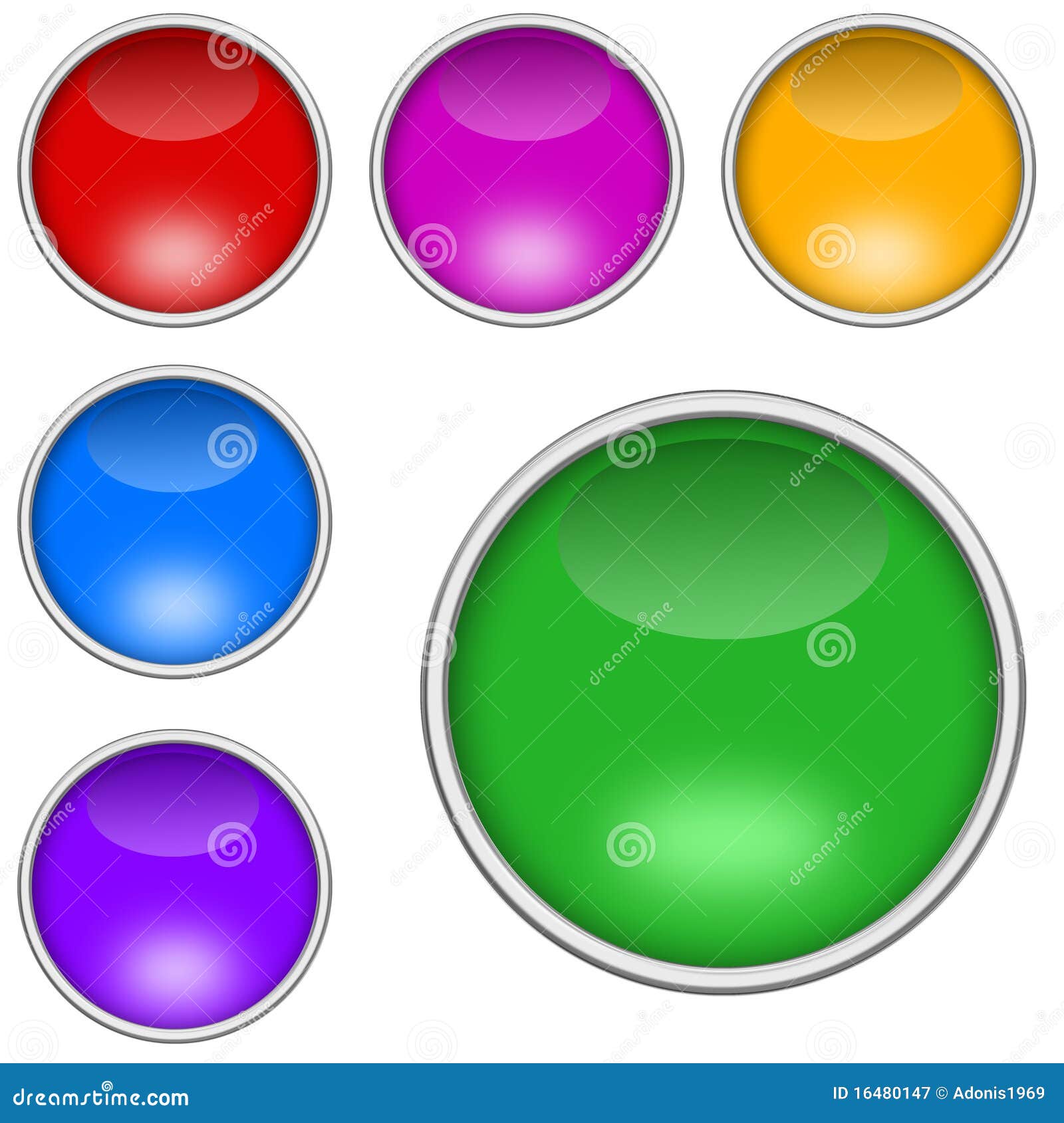 Colorful buttons set stock illustration. Illustration of illustrated ...